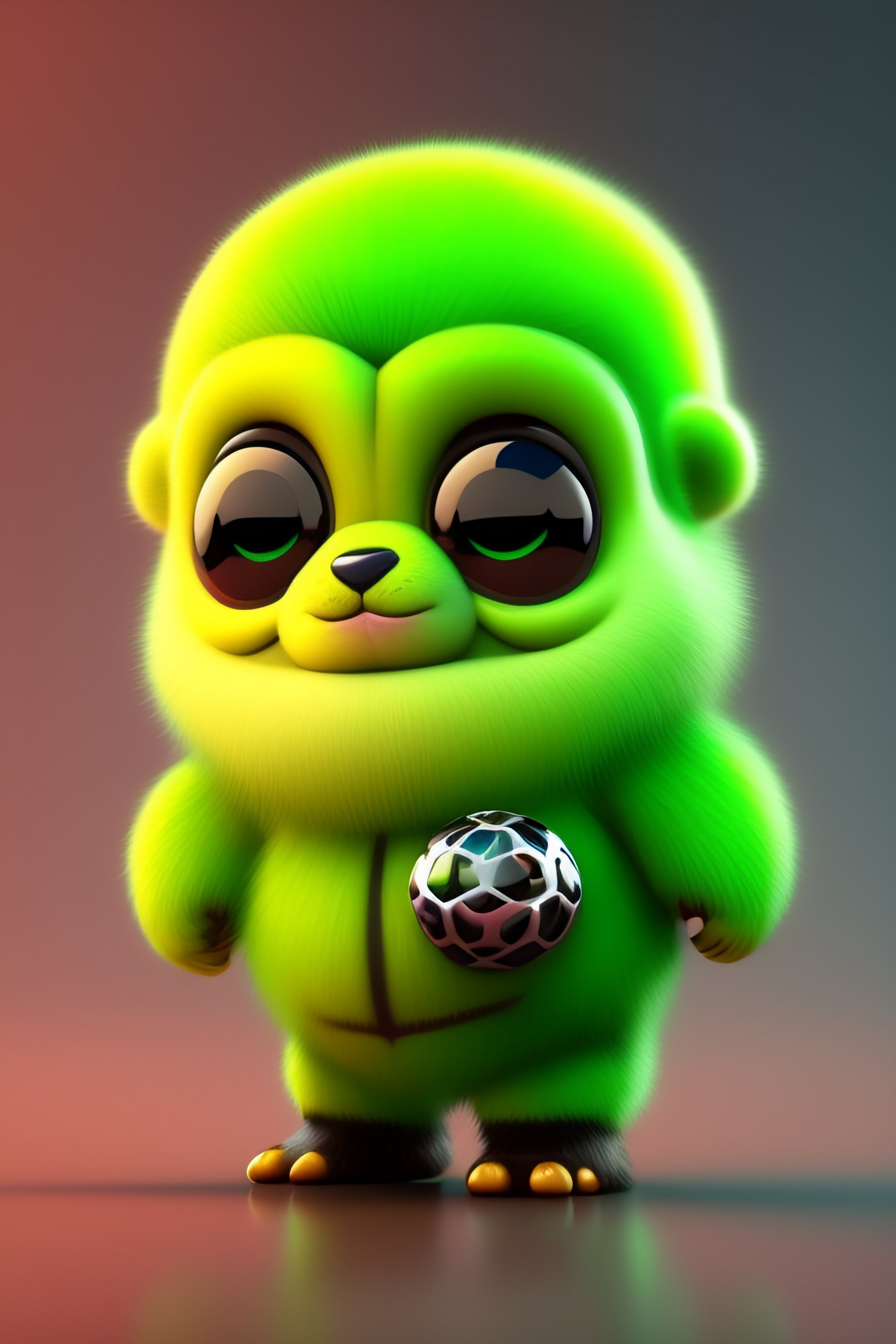 Lexica - Cute mascot green mutant for design company
