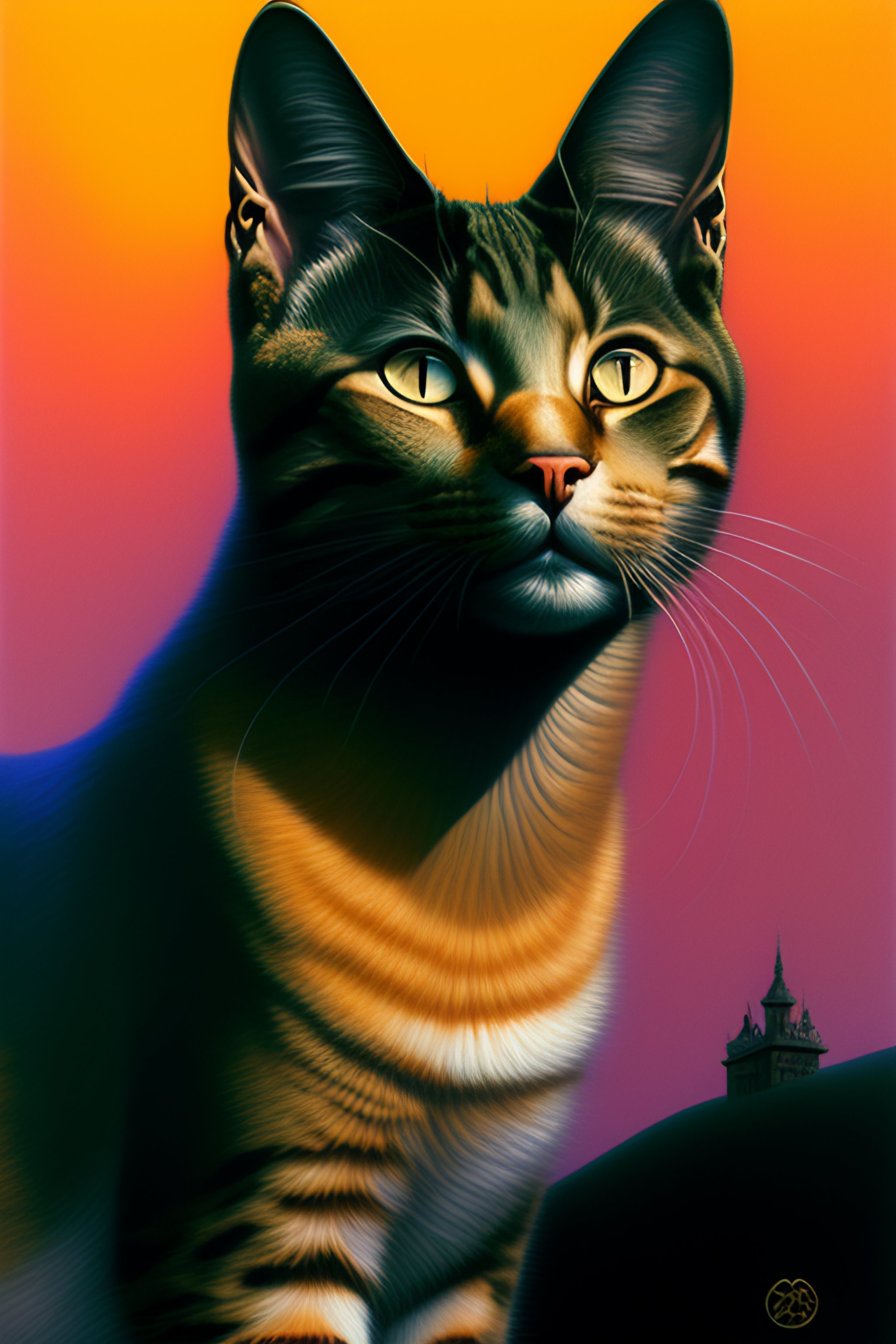 Lexica - Painting of ((cat dog)) by zdzislaw beksinski, by lewis jones ...