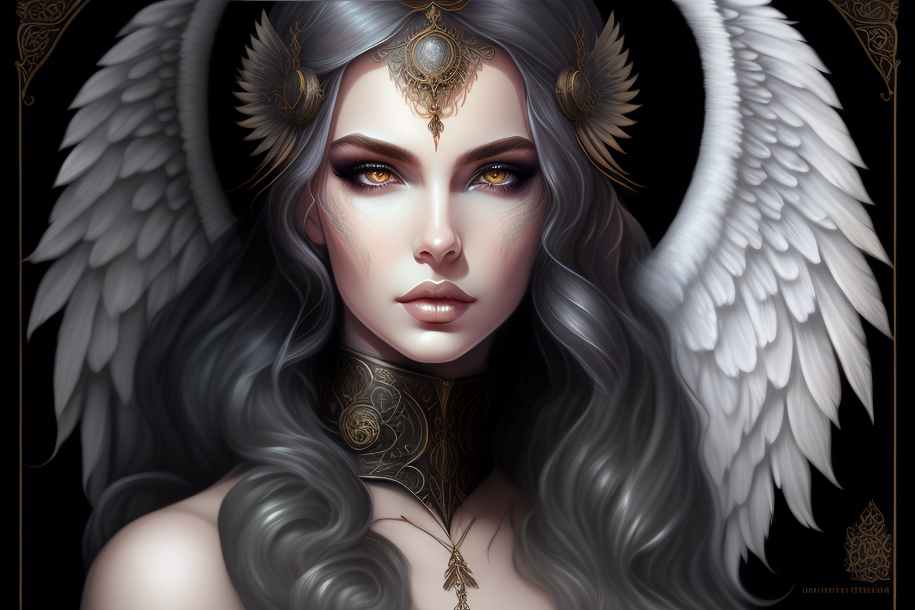 Lexica - Gothic angel in the style of Charlie Bowater, fine art ...