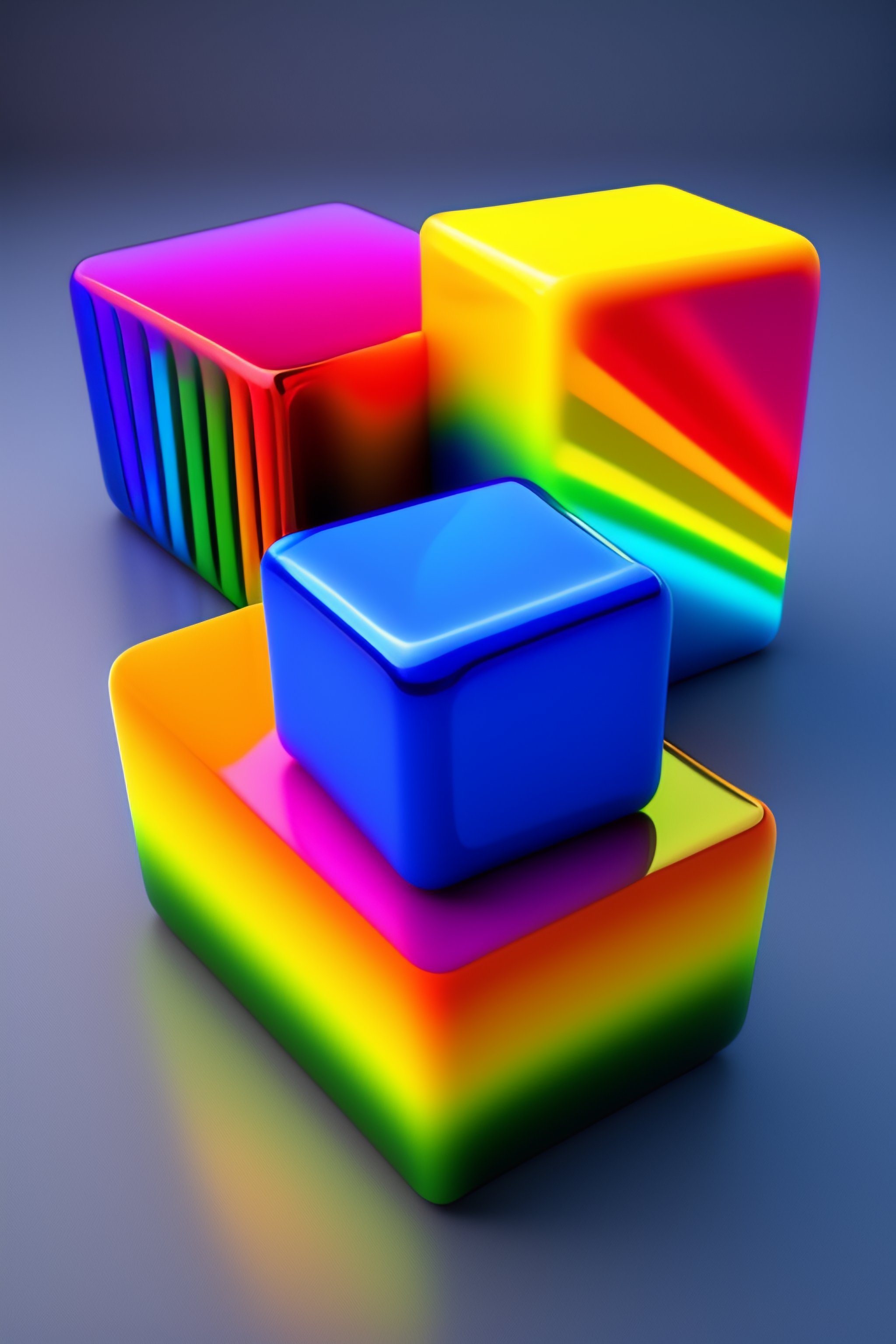 Lexica - 3d rainbow cubes