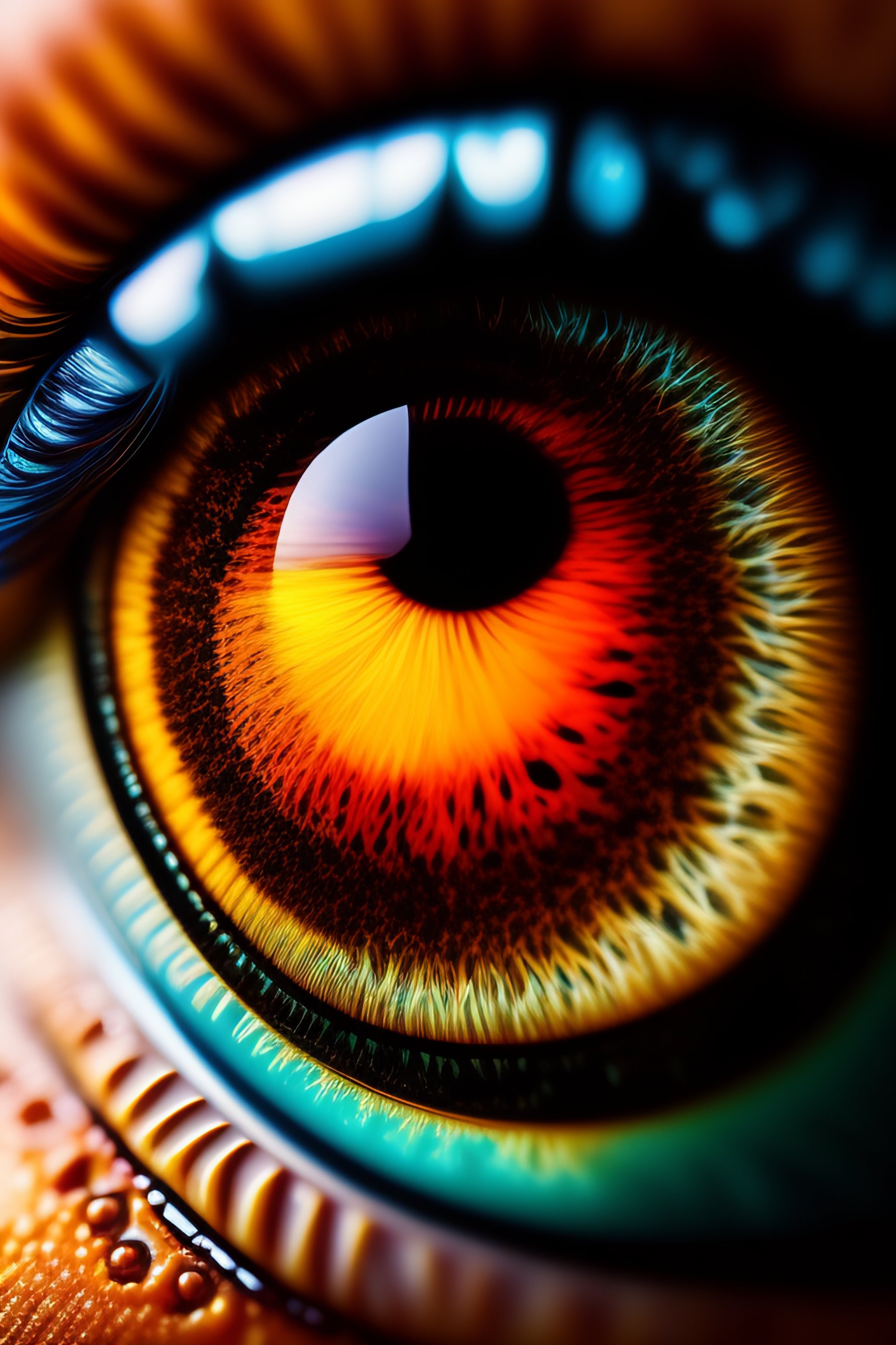 Lexica - Extreme detailed close up of eye psychodelic slightly from the ...
