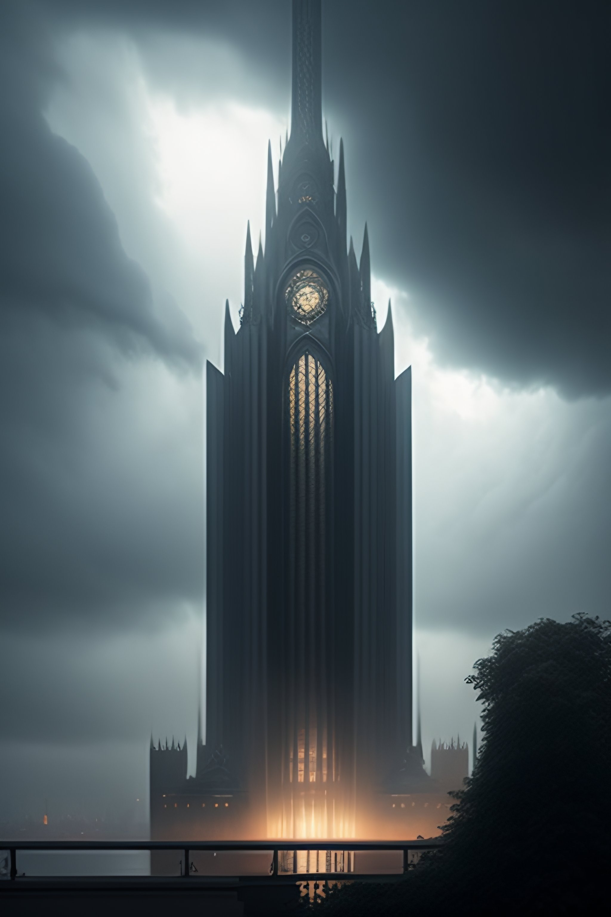 Lexica - A lonely and impossibly tall ominous gothic dark tower ...