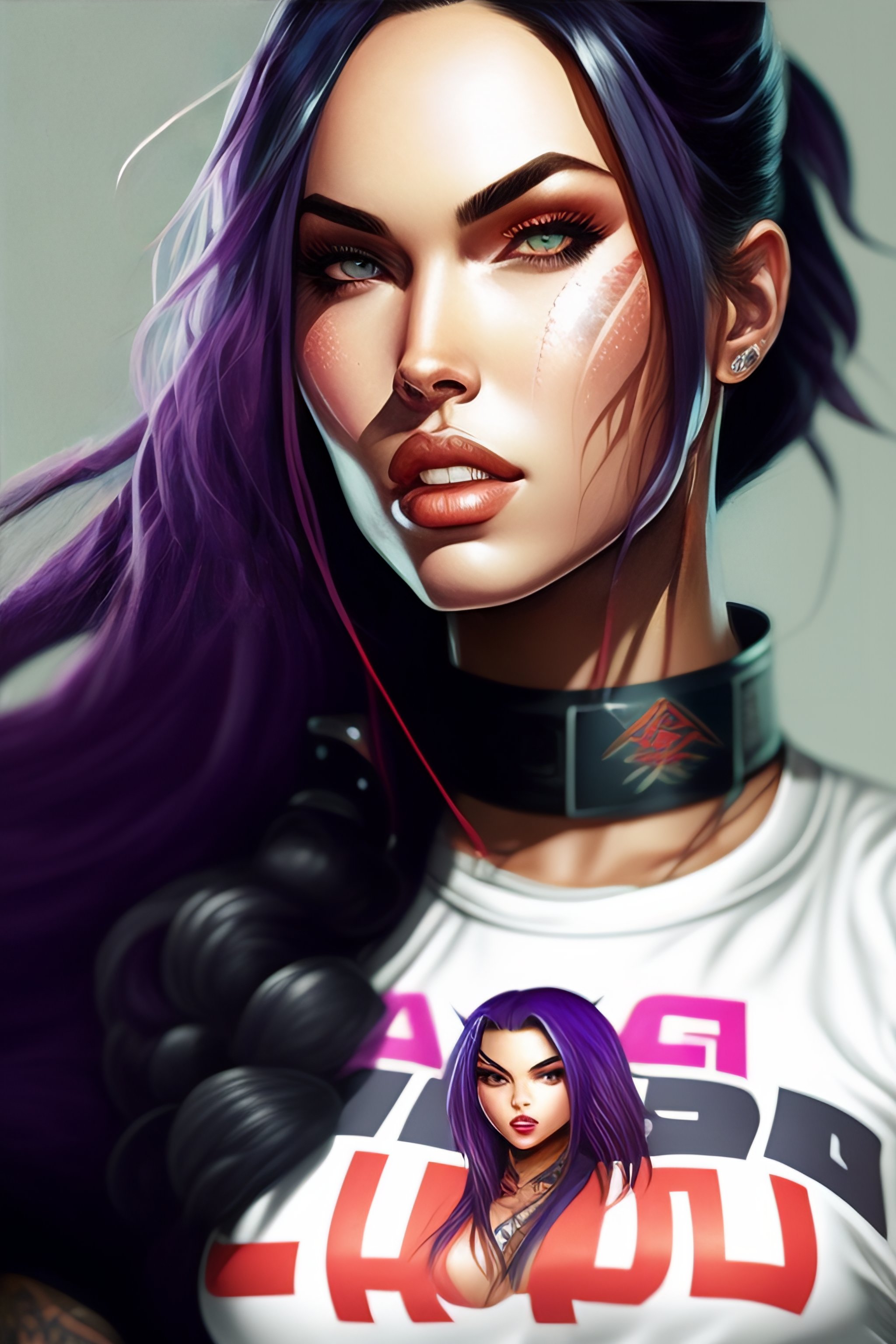 Lexica - Full-body portrait jinx (Megan Fox) from league of legends ...