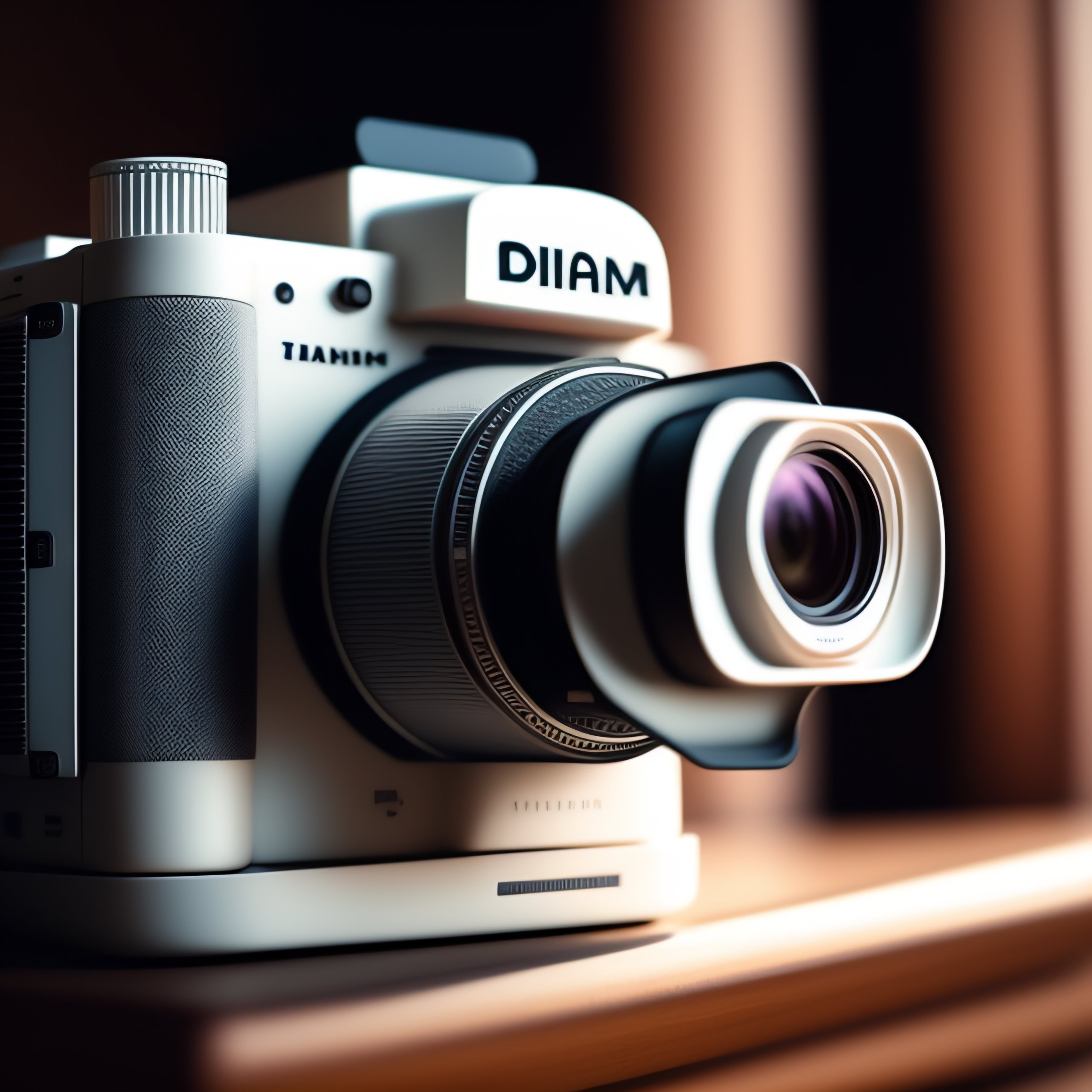 Lexica - A digital camera designed by Dieter Rams. Intricate details