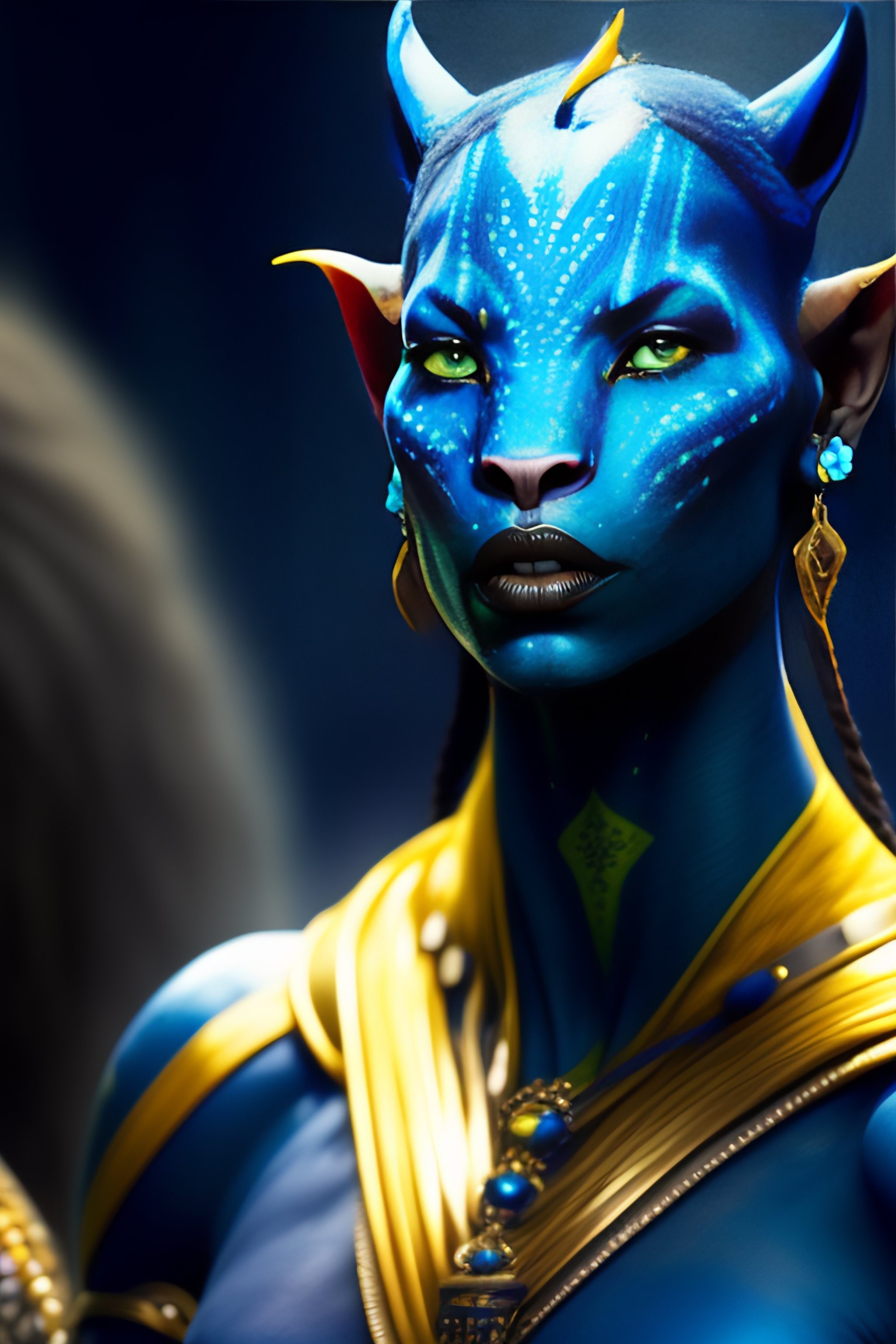 Lexica - A hyper realistic photo of blue Na'vi from the movie Avatar ...