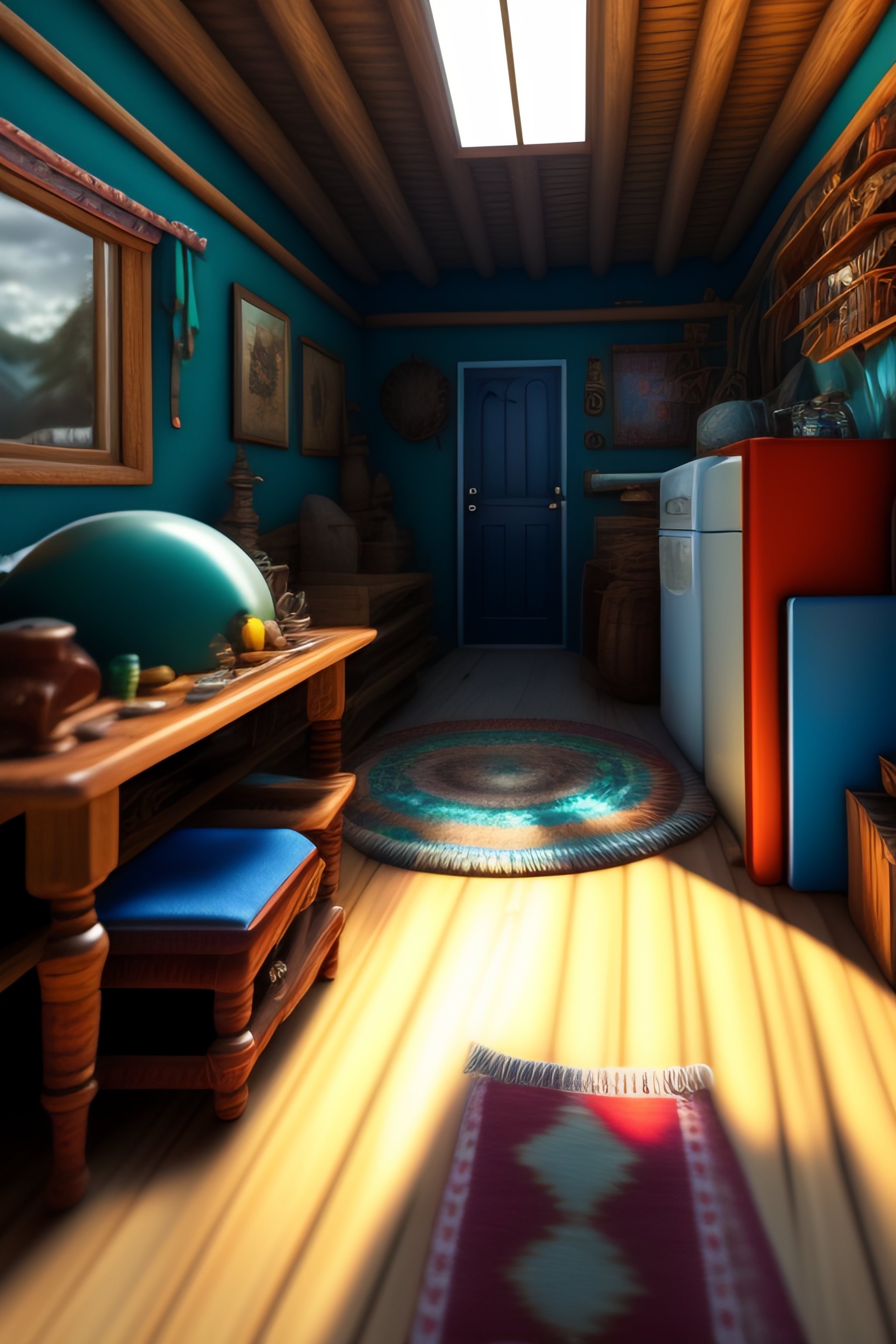 Lexica - Background in a cluttered and messy house, chaotic cabin in ...