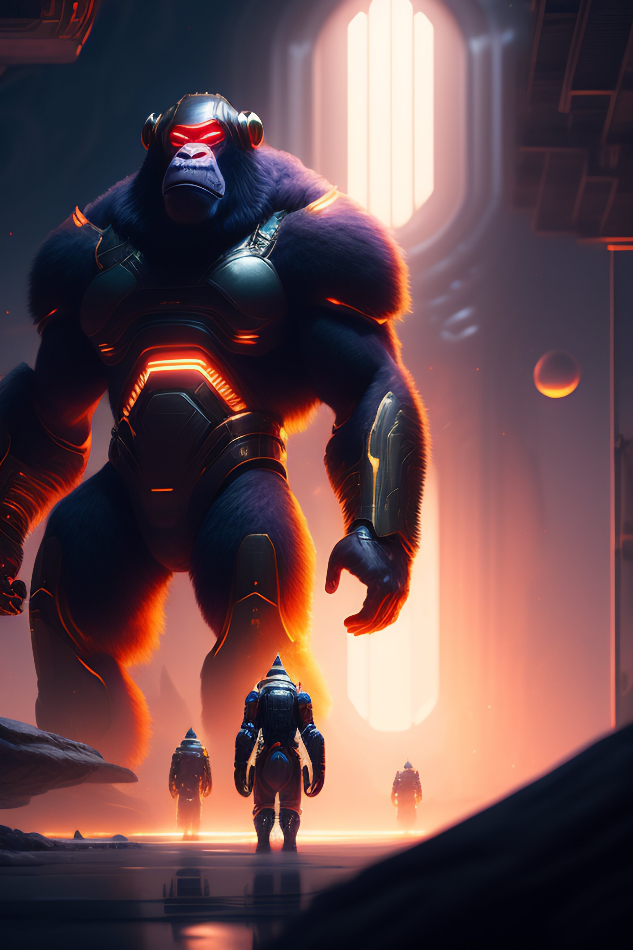 Lexica - Large space ape cyborg by anna podedworna, bayard wu, greg ...