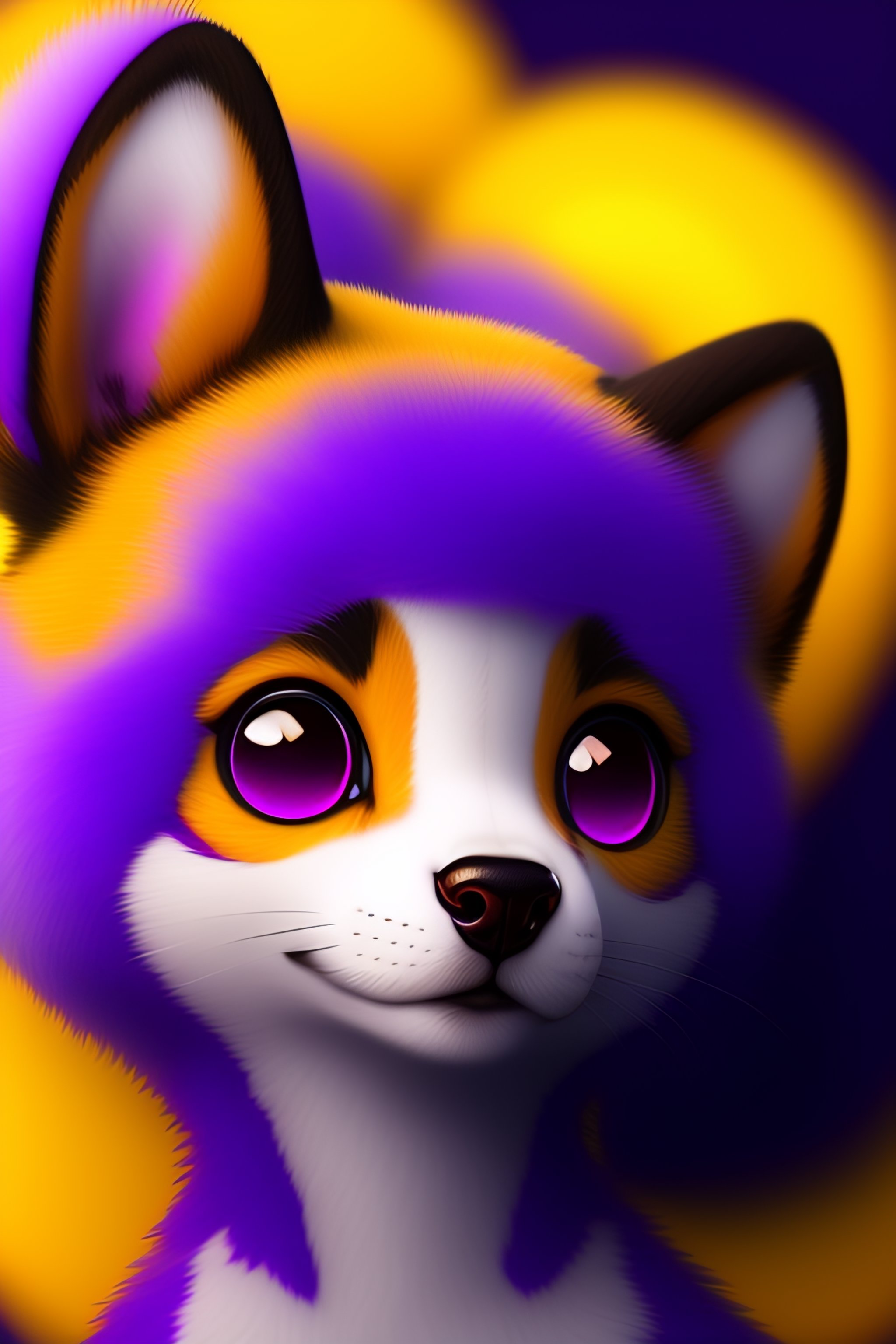 Lexica - A furry with lavender and yellow fur digital art cute anime ...