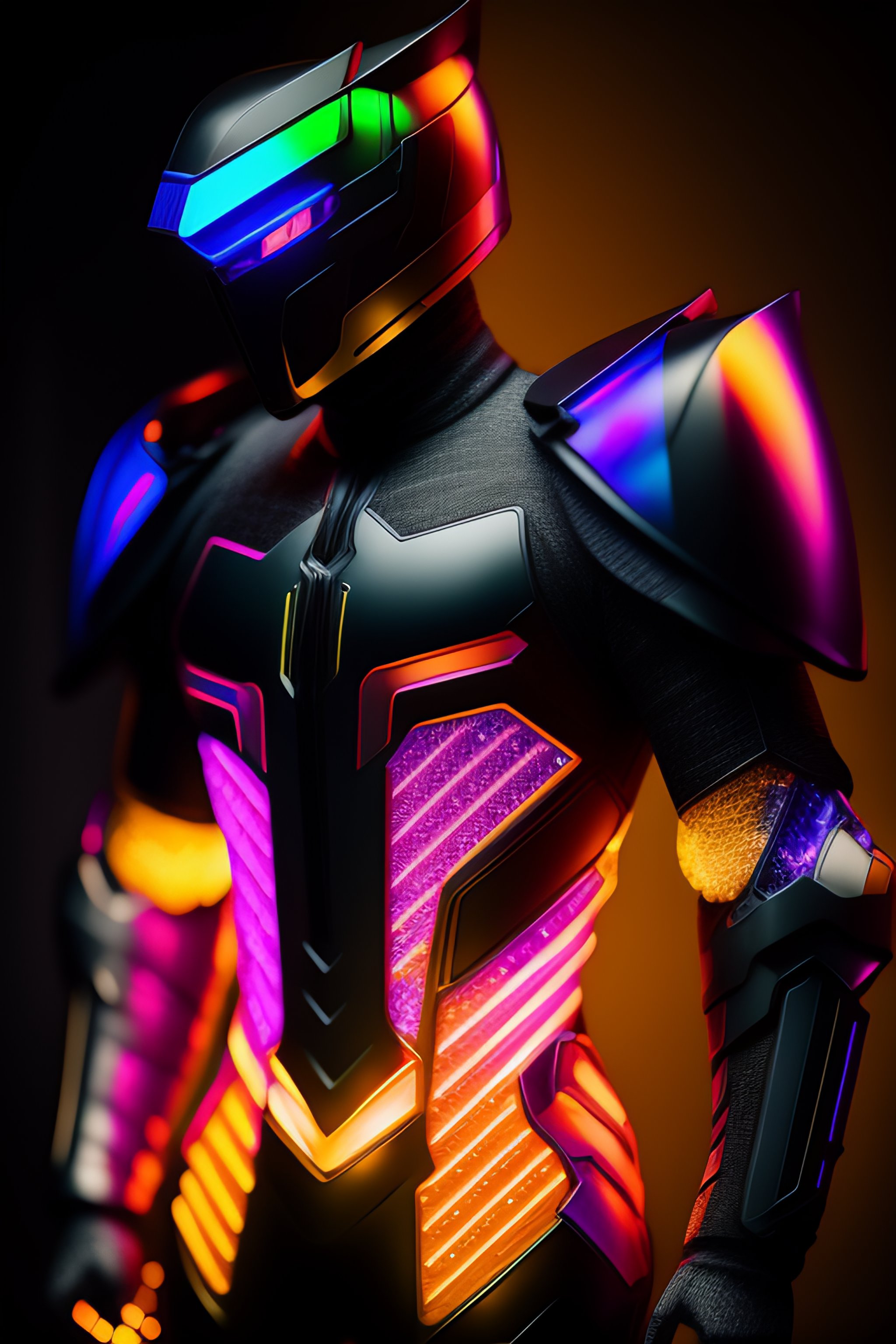 Lexica - A photograph of a Manchester United cyberpunk armour made of ...