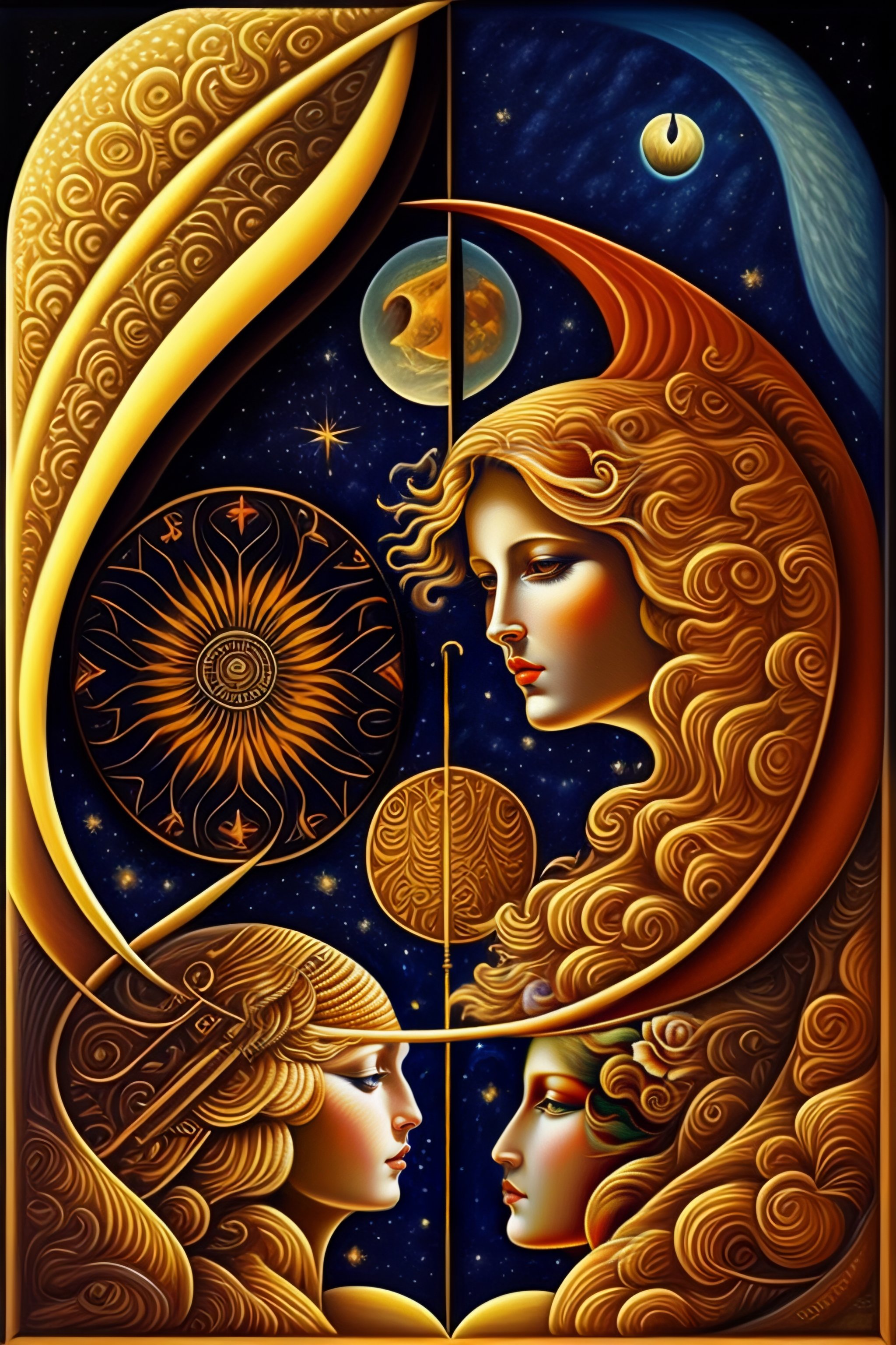 Lexica - The north surrealist zodiac, art by johfra bosschart