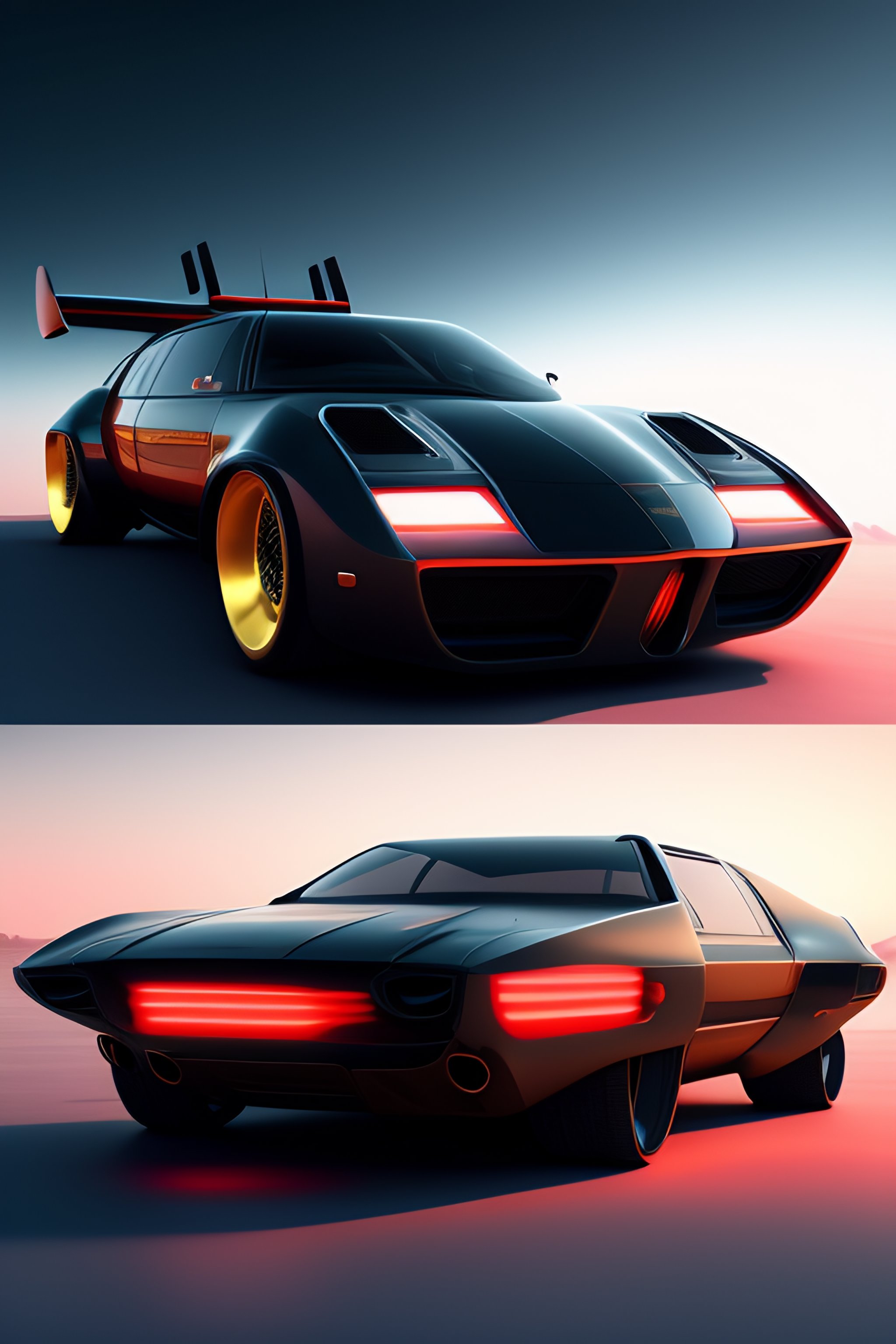 Lexica - High detailed hover car, cyberpunk sedan, drammatic light