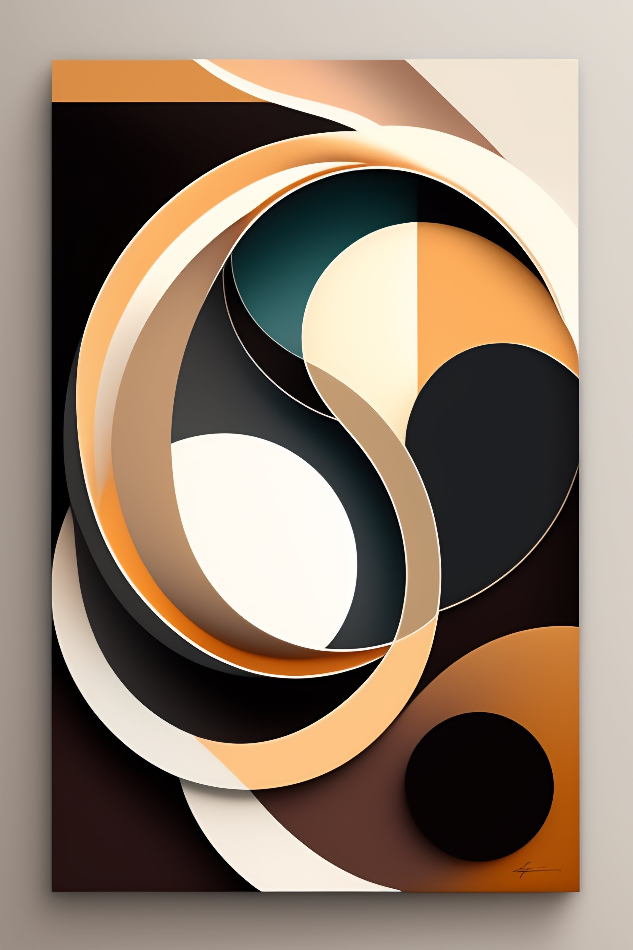 Lexica - The abstract painting artistic flat illustration by by patrick guyton, creative art ...