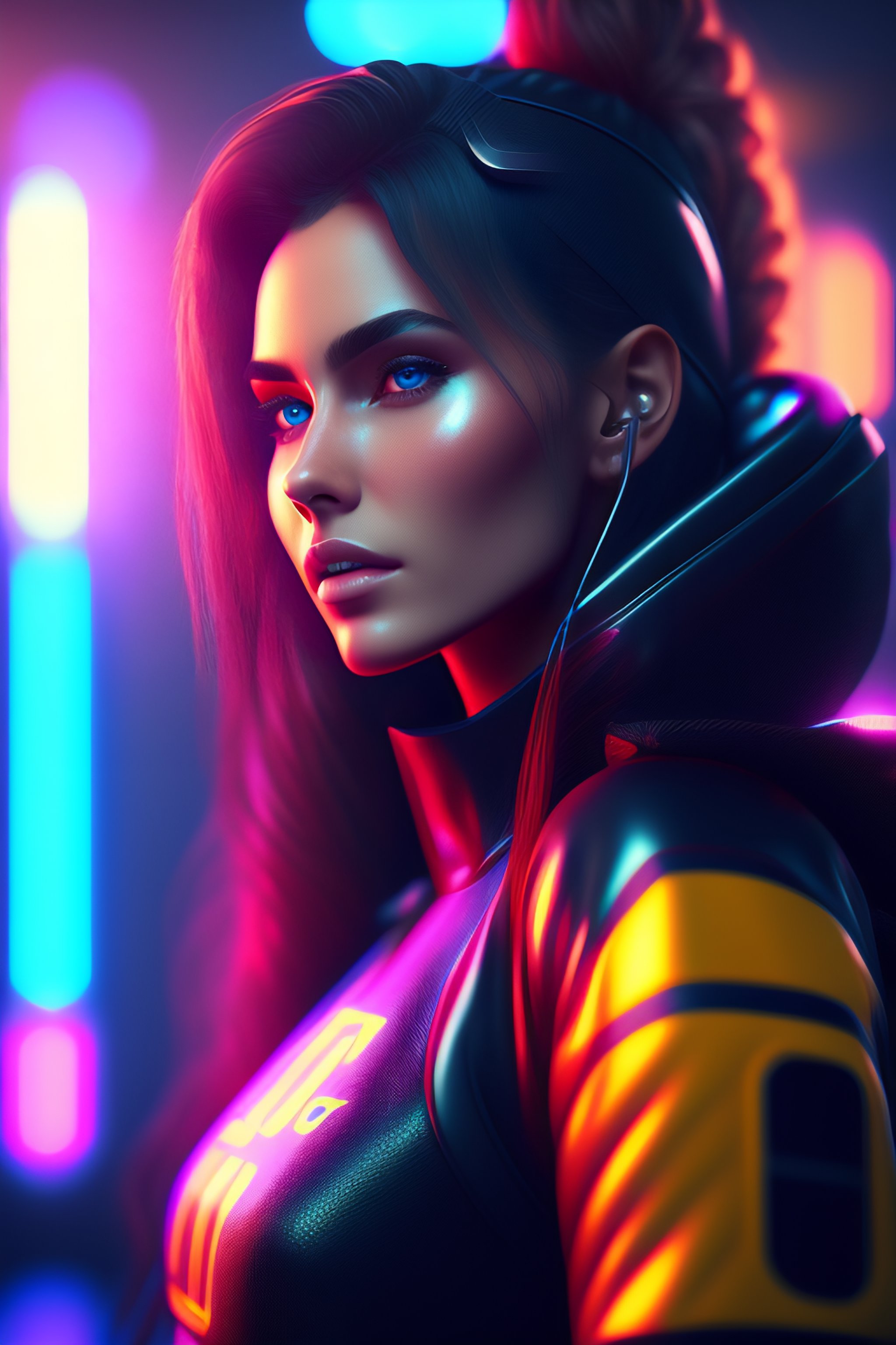 Lexica - Futuristic rave electronik trance club girl, unreal engine ...
