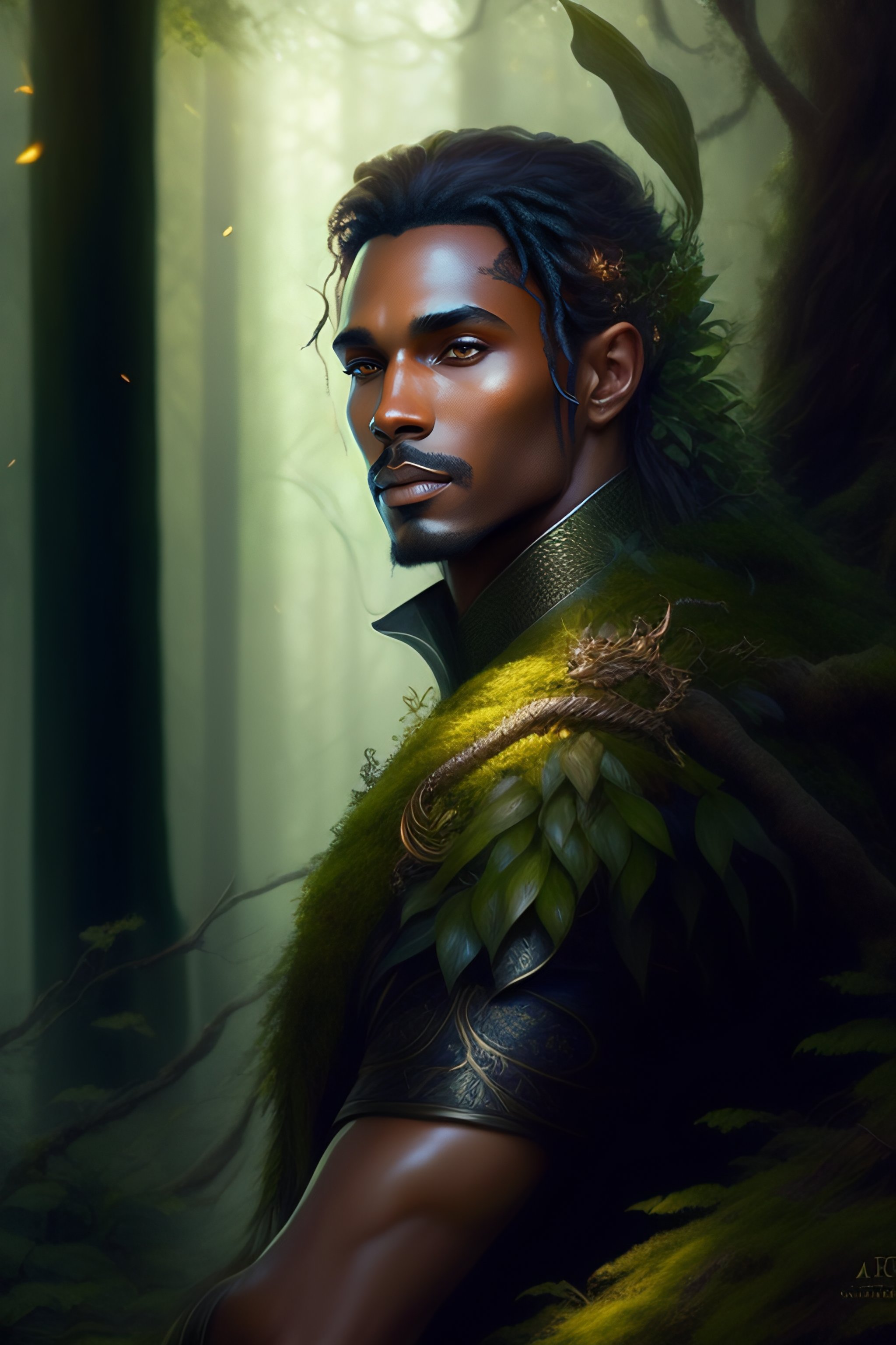 Lexica - Moss male king of ent of fangorn forest, glam, fae, fireflies ...