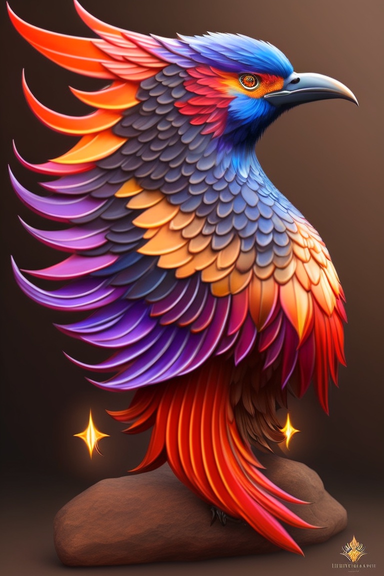 Lexica - Majestic realistic phoenix with its wings spread wide ...