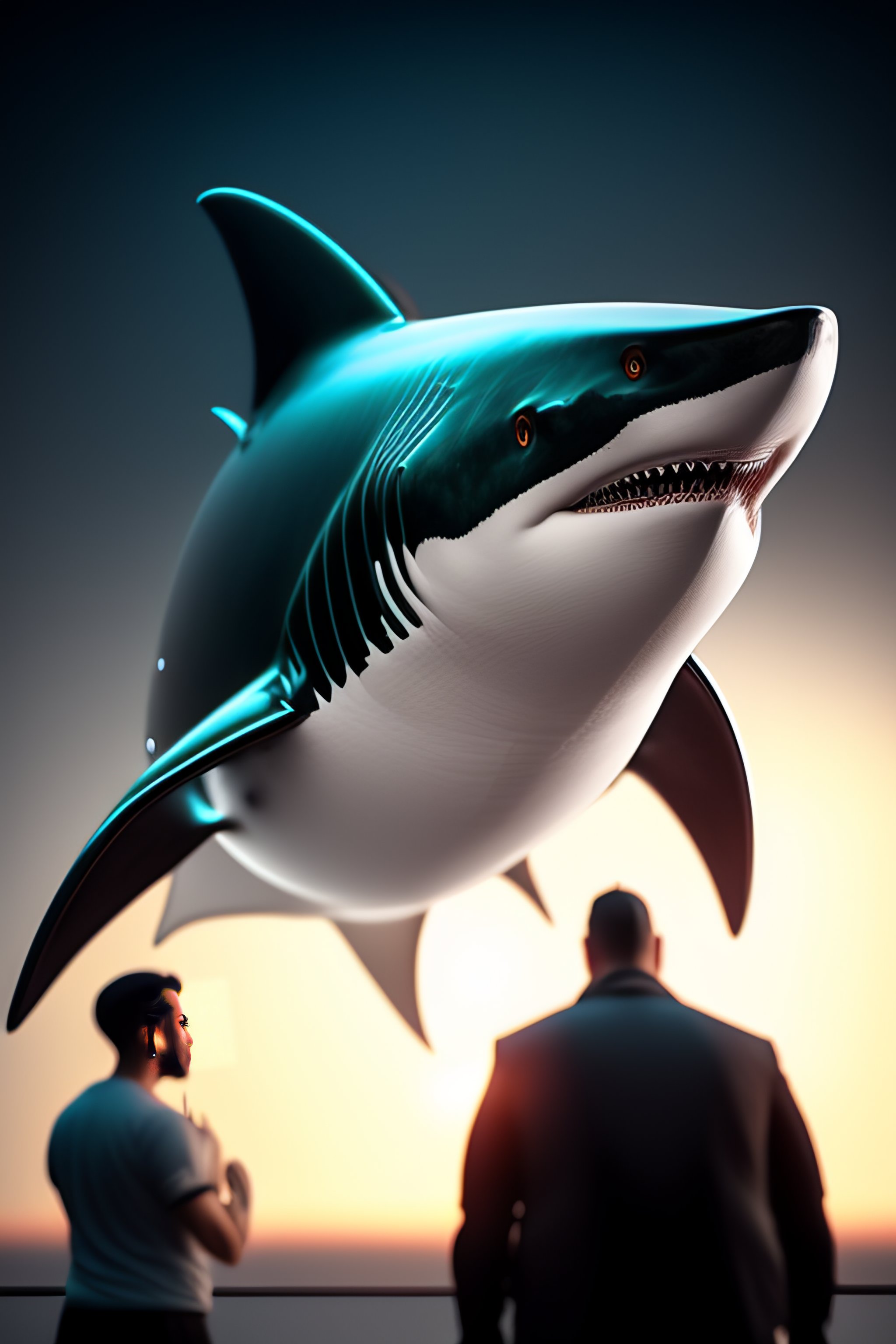 Lexica - Humanoid shark animatronic, big, human sized, dynamic lighting ...