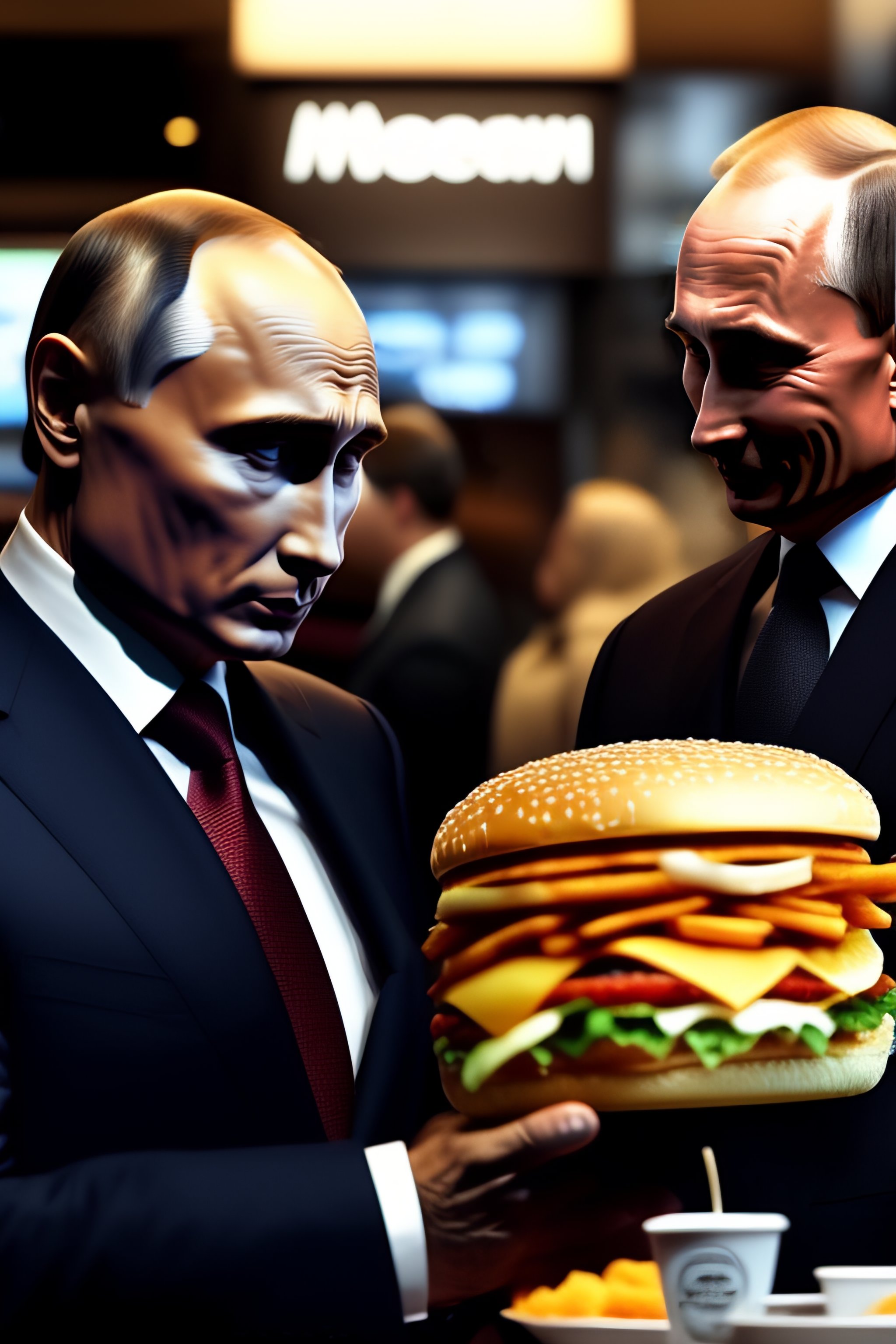Lexica - Picture of putin and batman having a mcdonalds big mac in new ...