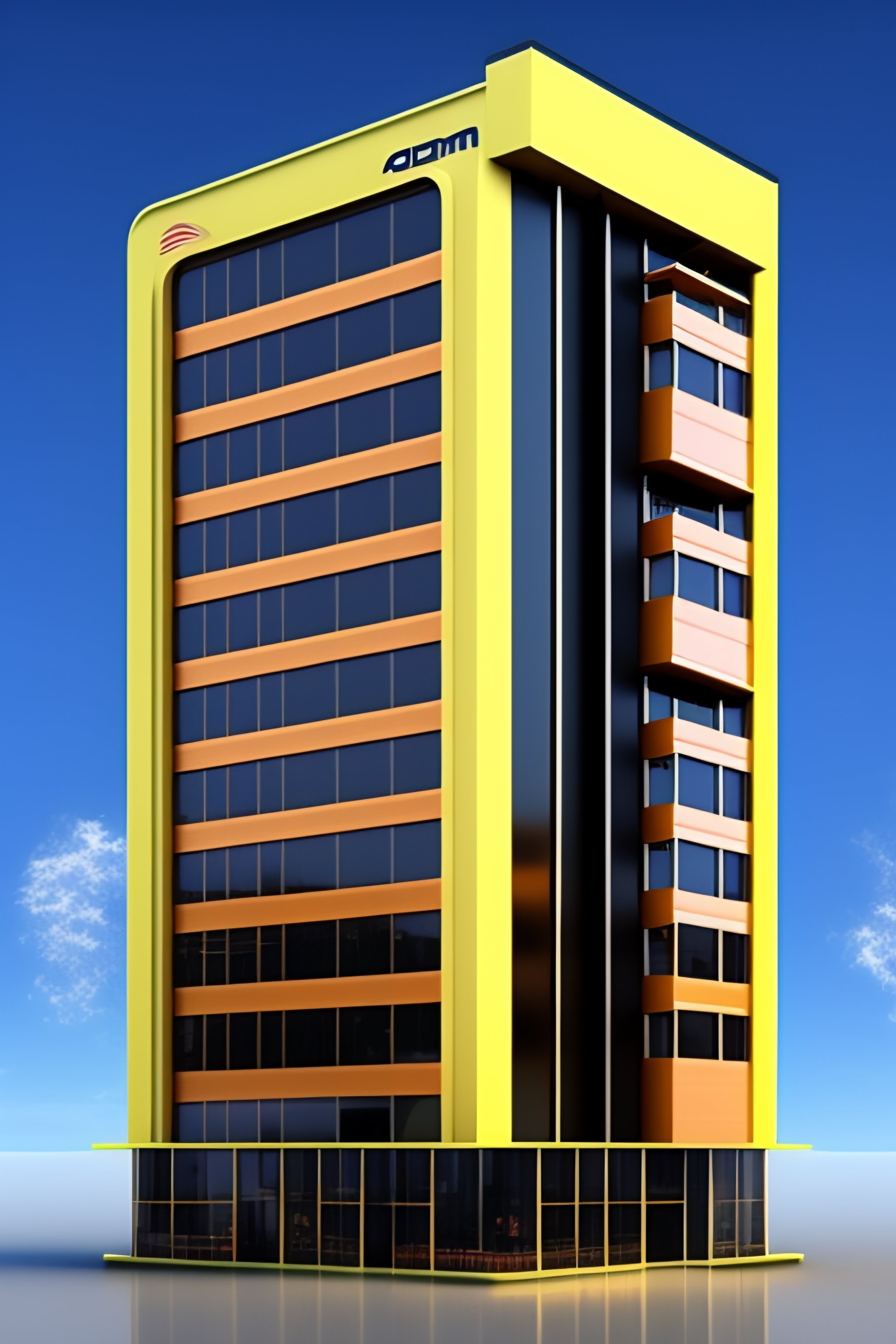Lexica - 3 floor 3d moden building