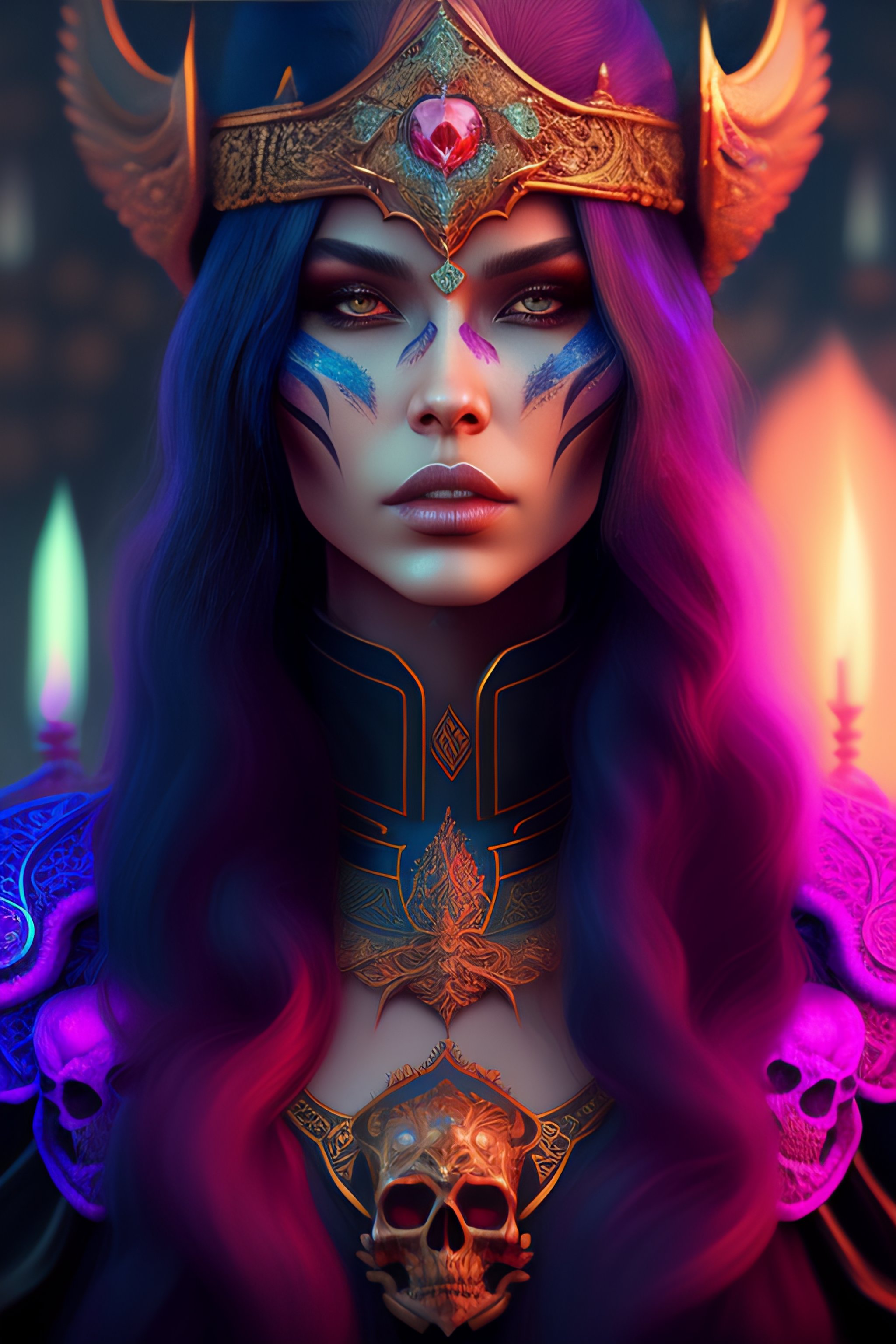 Lexica - Skull demon sorcerer Concept art portrait by Casey Weldon ...