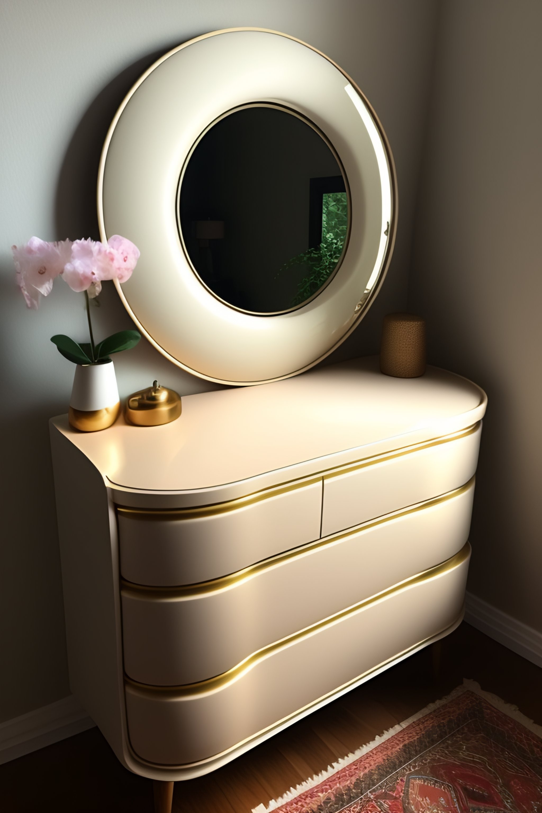 Lexica - 60s 50s bedroom grainy beige midcentury with record player and ...