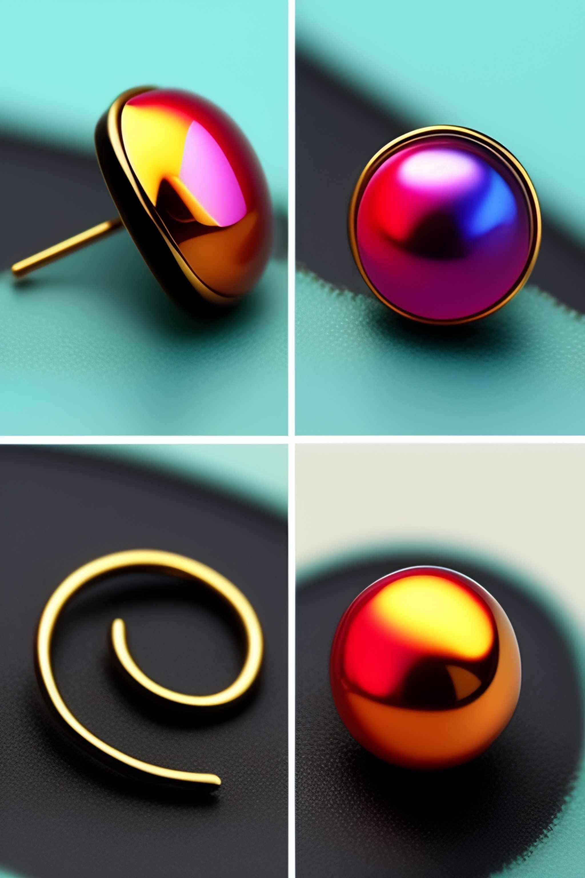 Lexica - Fimo earing long metal