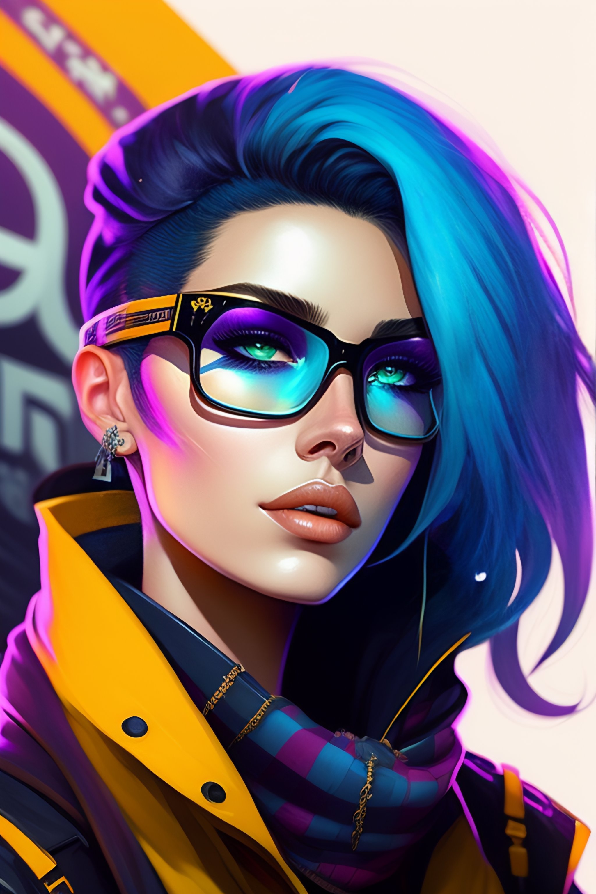 Lexica - Highly detailed portrait of a sewer emo punk lady student ...