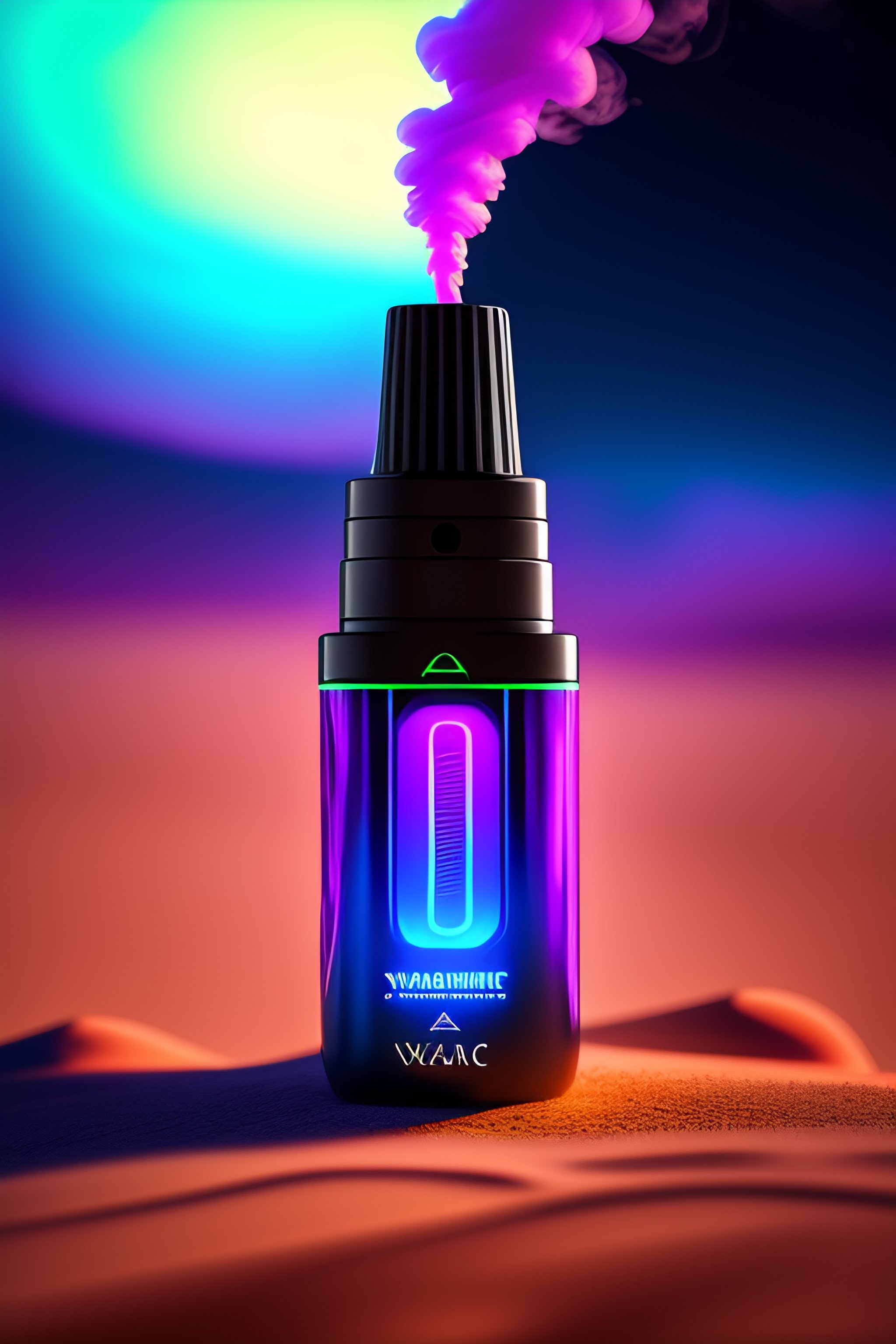 Lexica - Magic vape smoke desert neon cyber punk