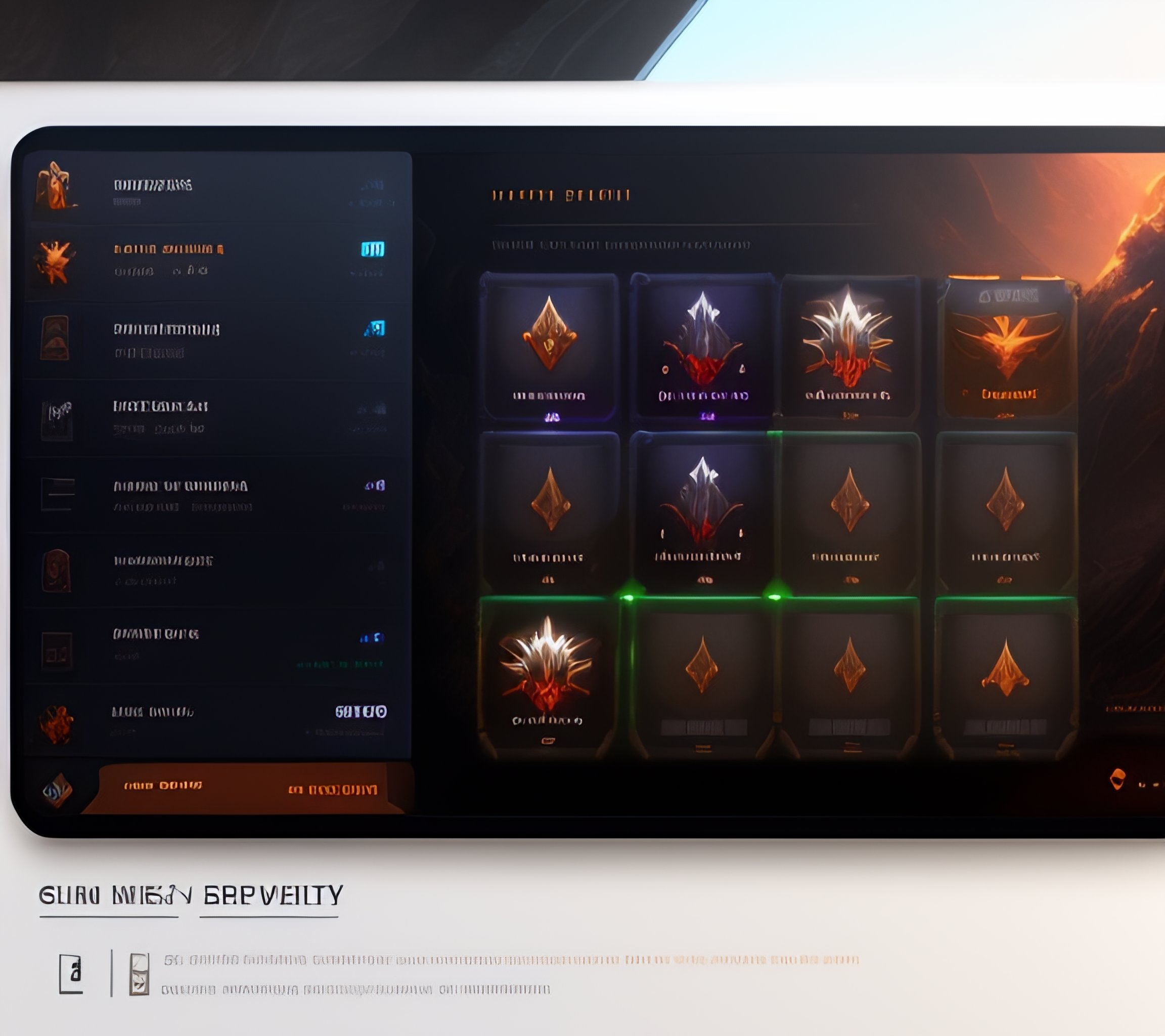Lexica - Designed by Game User Interface Design. MMO-RPG, DIABLO GAME UI, highly detailed ...