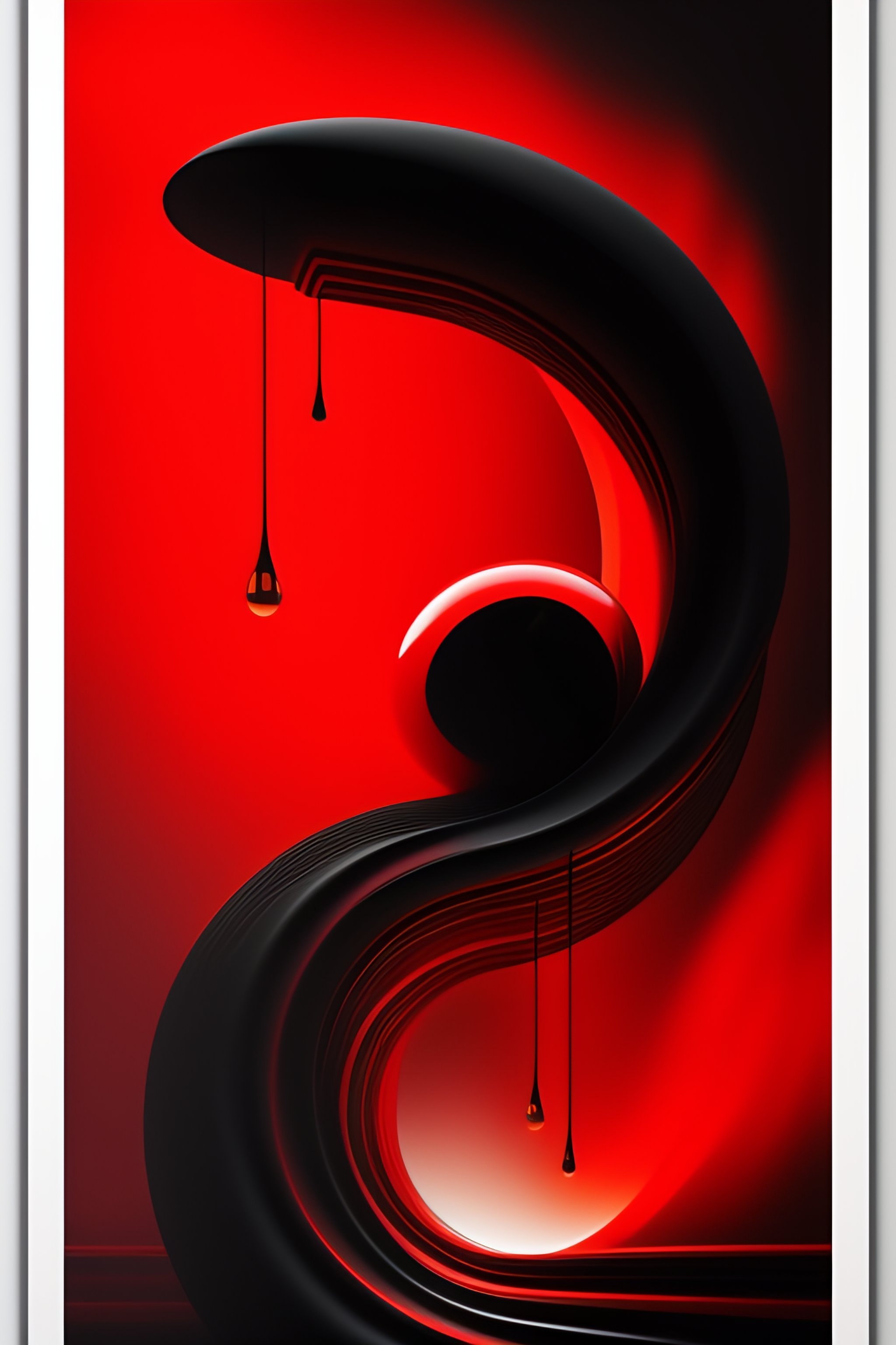 Lexica - Floating red and black formless monster