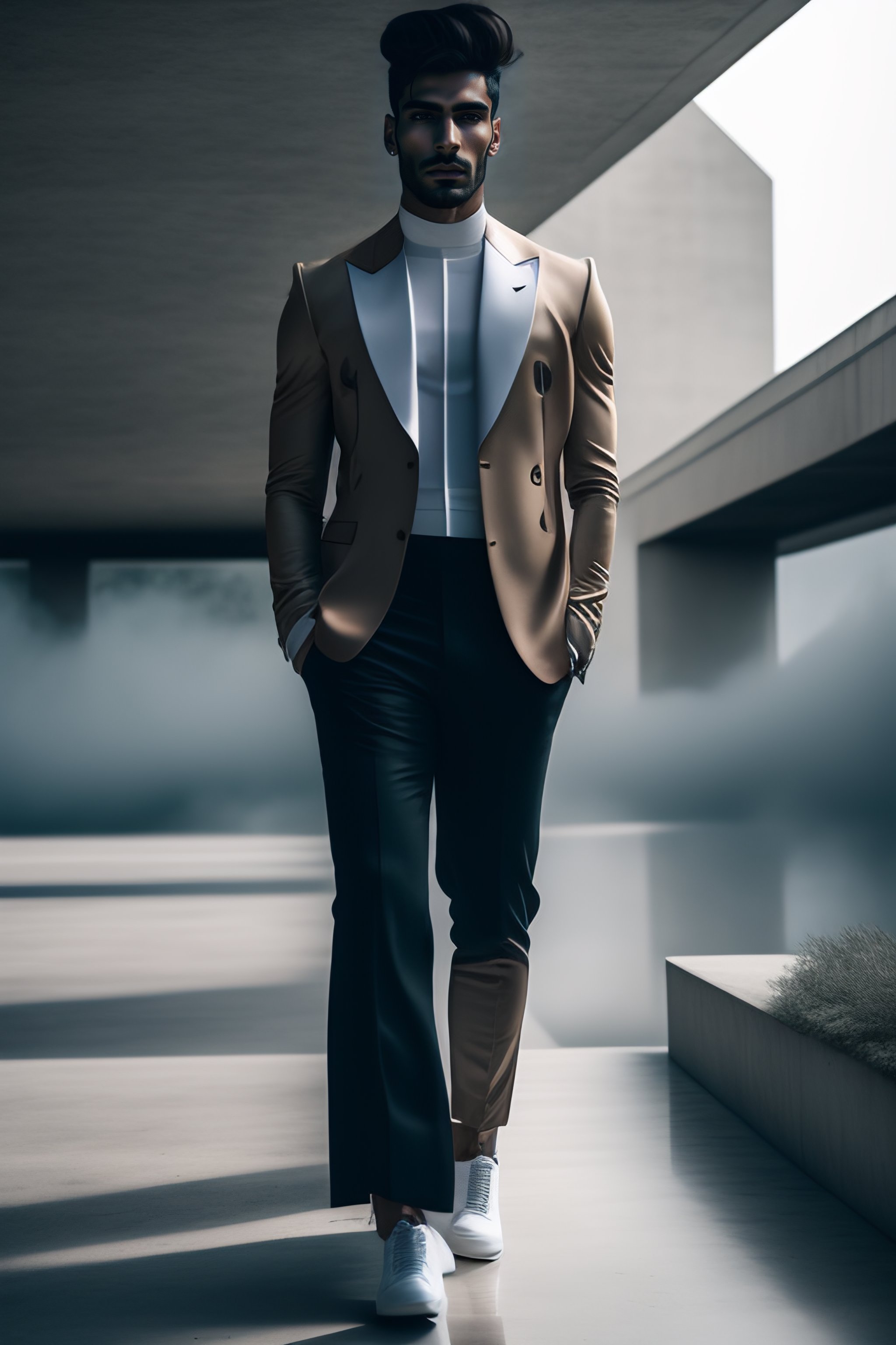 Lexica - Haute couture beautiful pakistani male, fashion model ...