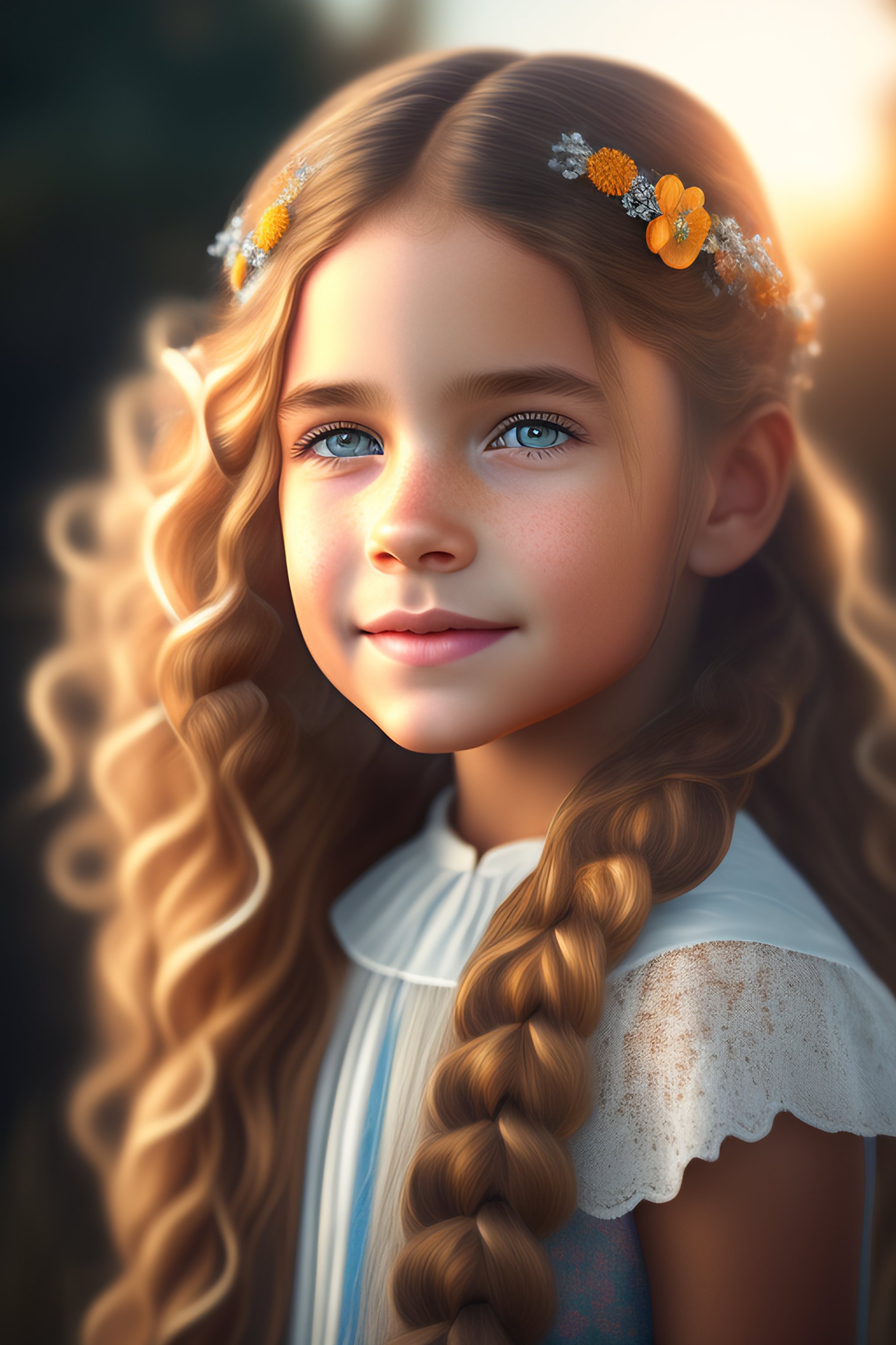 Lexica - Photo realistic closeup portrait of sweet little girl holding ...