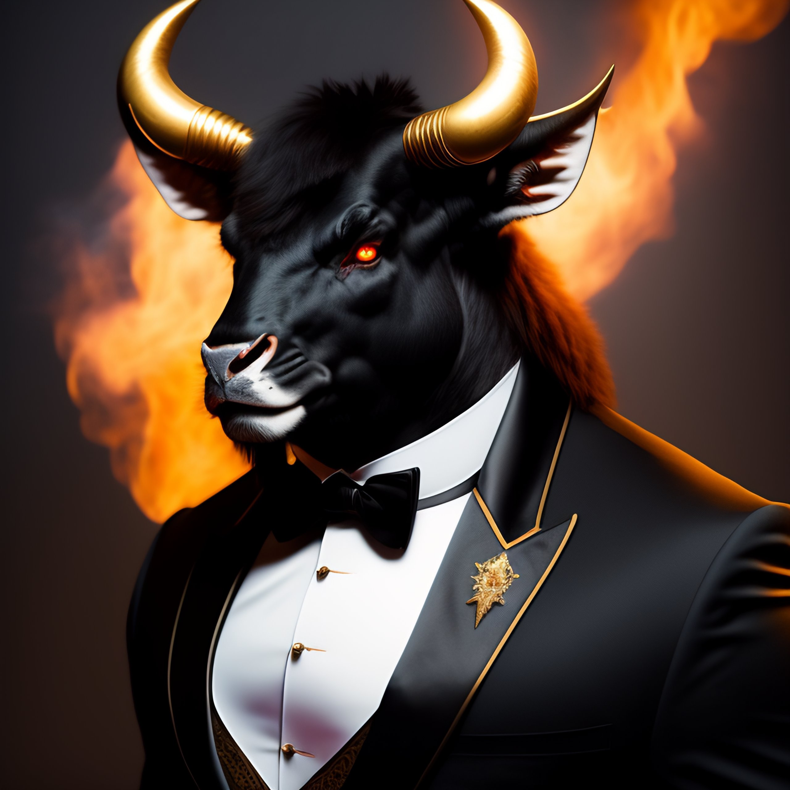 Lexica - Draw a gothic looking image of an angry looking minotaur in a ...