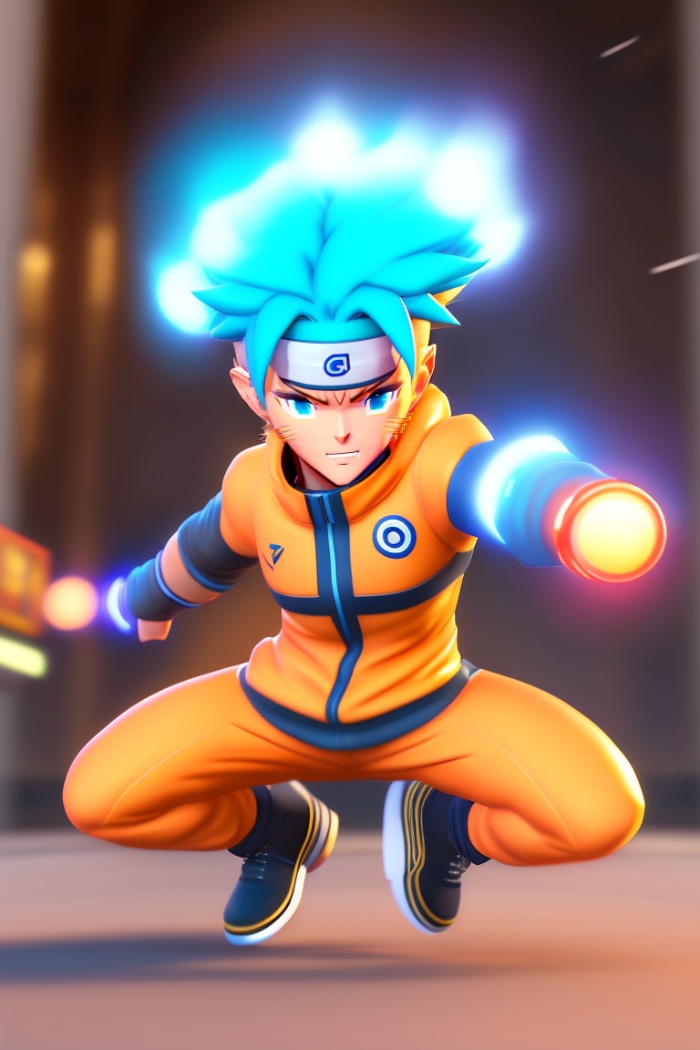 Lexica - An animated style version of Naruto but wearing a rasengan ...