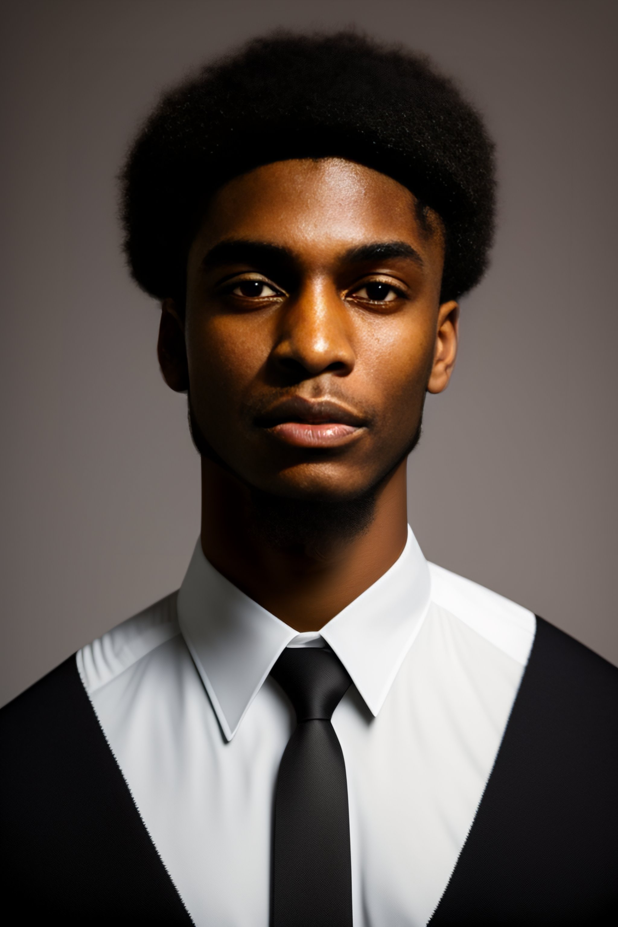 Lexica - A 22 year old black youtube tech reviewer symmetrical portrait ...