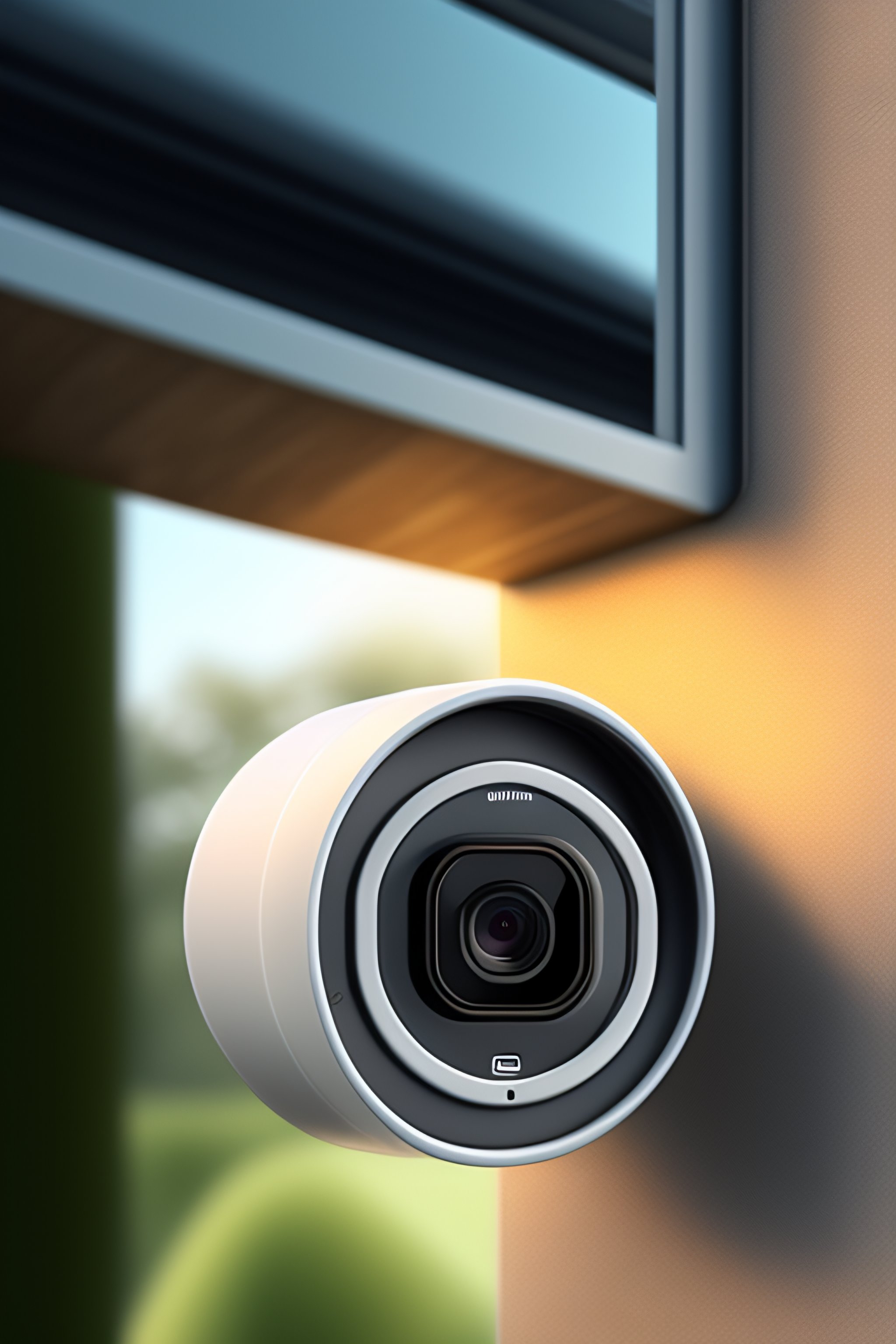Lexica - Univew brand security camera in wall of luxury villa