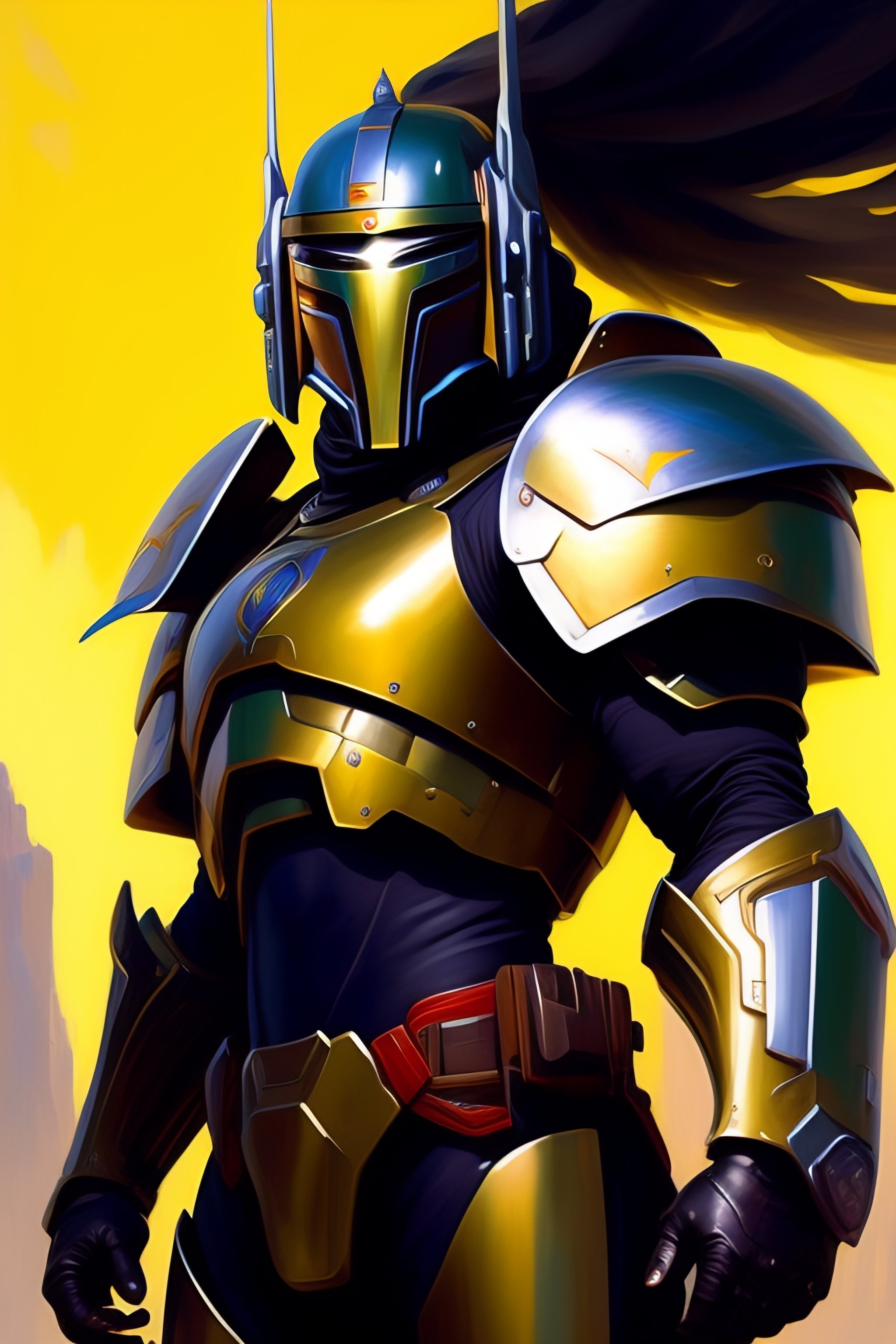 Lexica - Greg manchess portrait painting of armored bobba fett as ...
