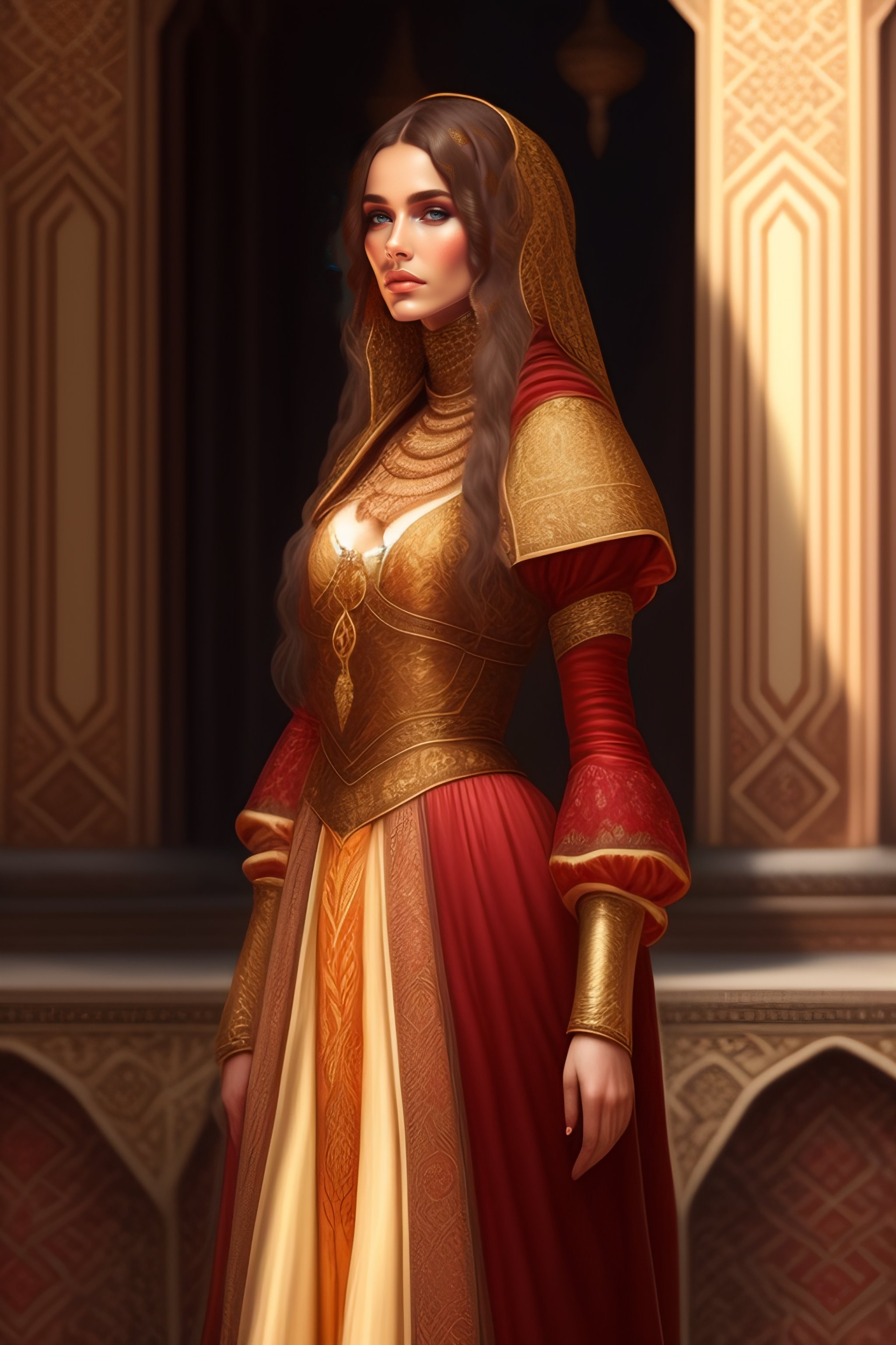Lexica - A full body portrait of a beautiful medieval female blind pulp ...