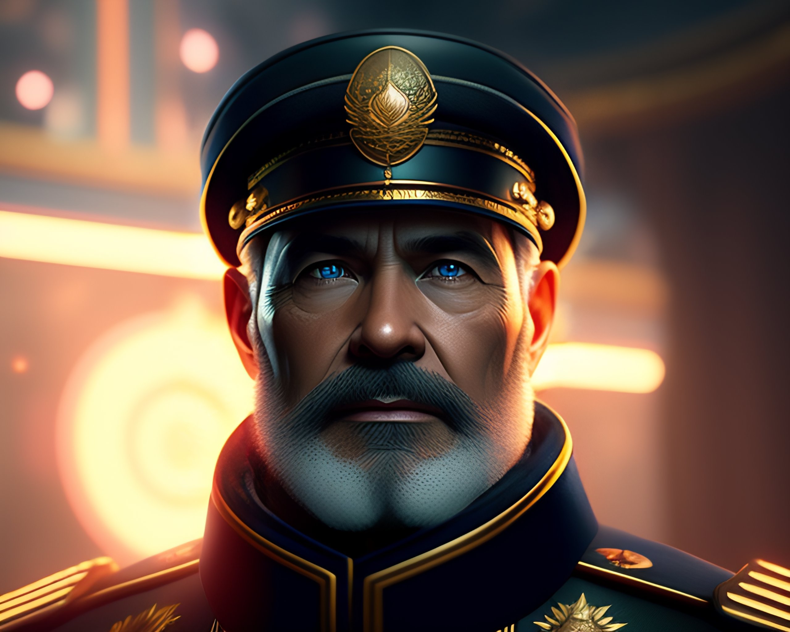 Lexica - Professional digital art of space army navi admiral middle age ...