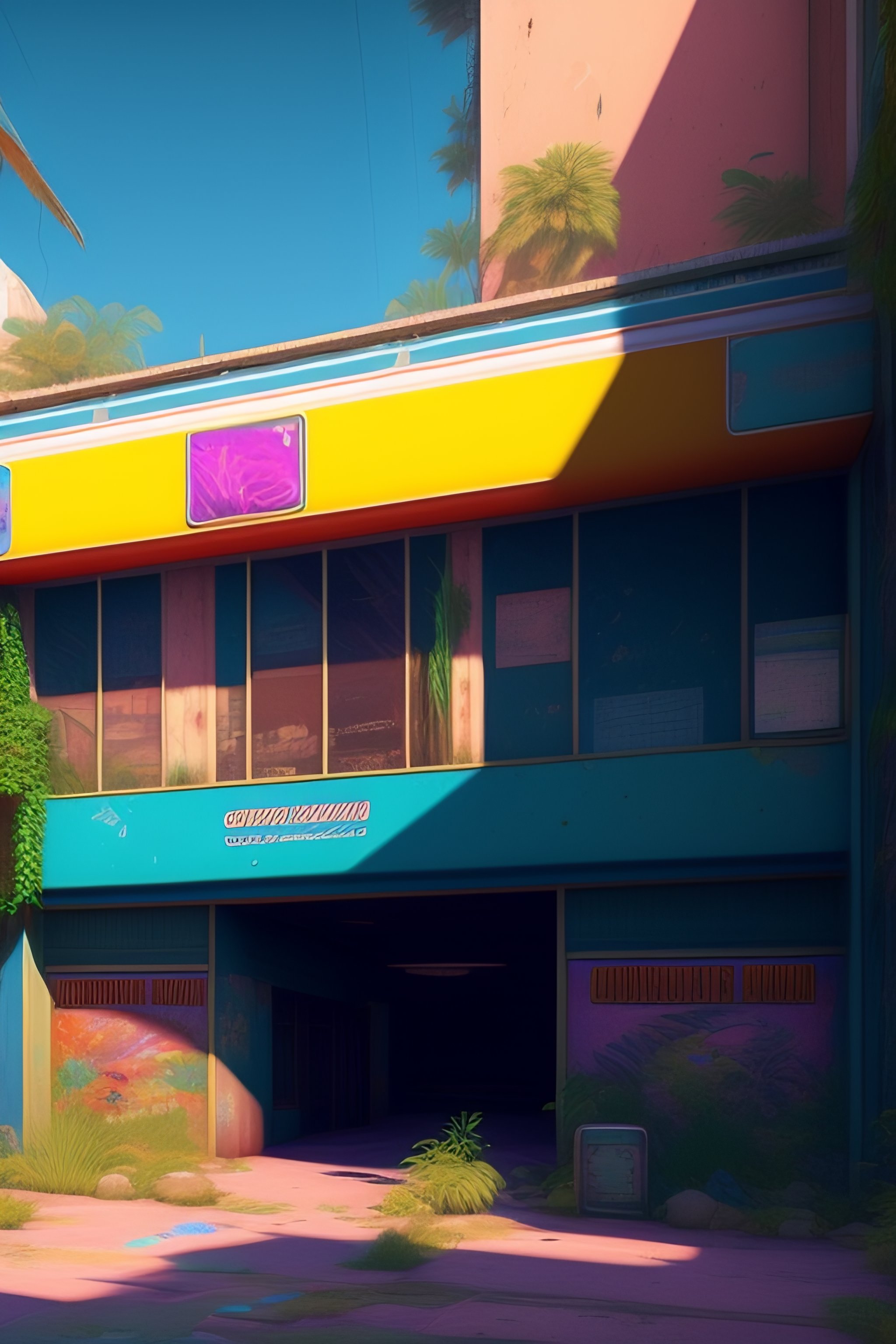 Lexica - Beautiful, stunning digital art of an abandoned 1980s arcade ...