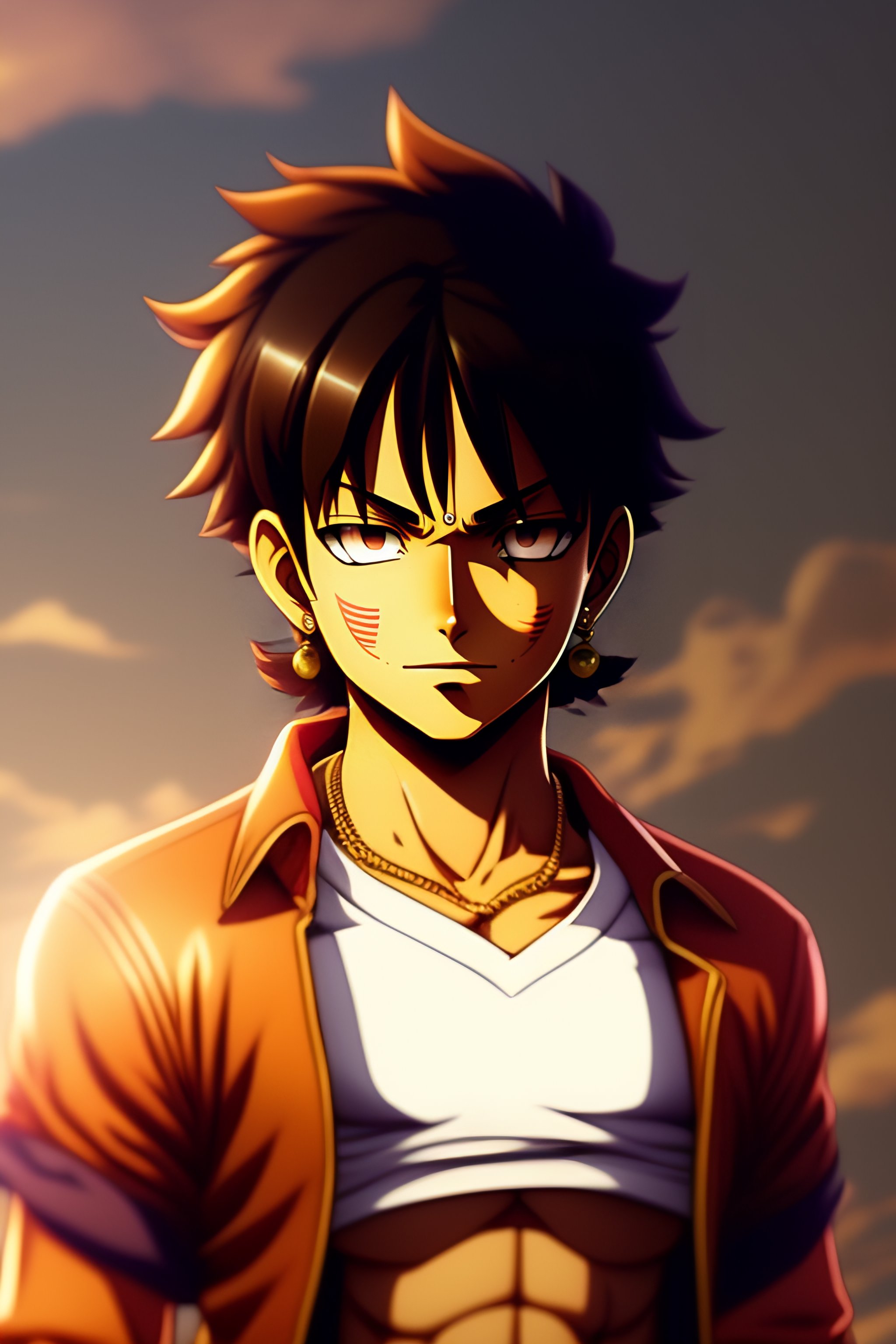 Lexica - Indian luffy, anime, simple, brown
