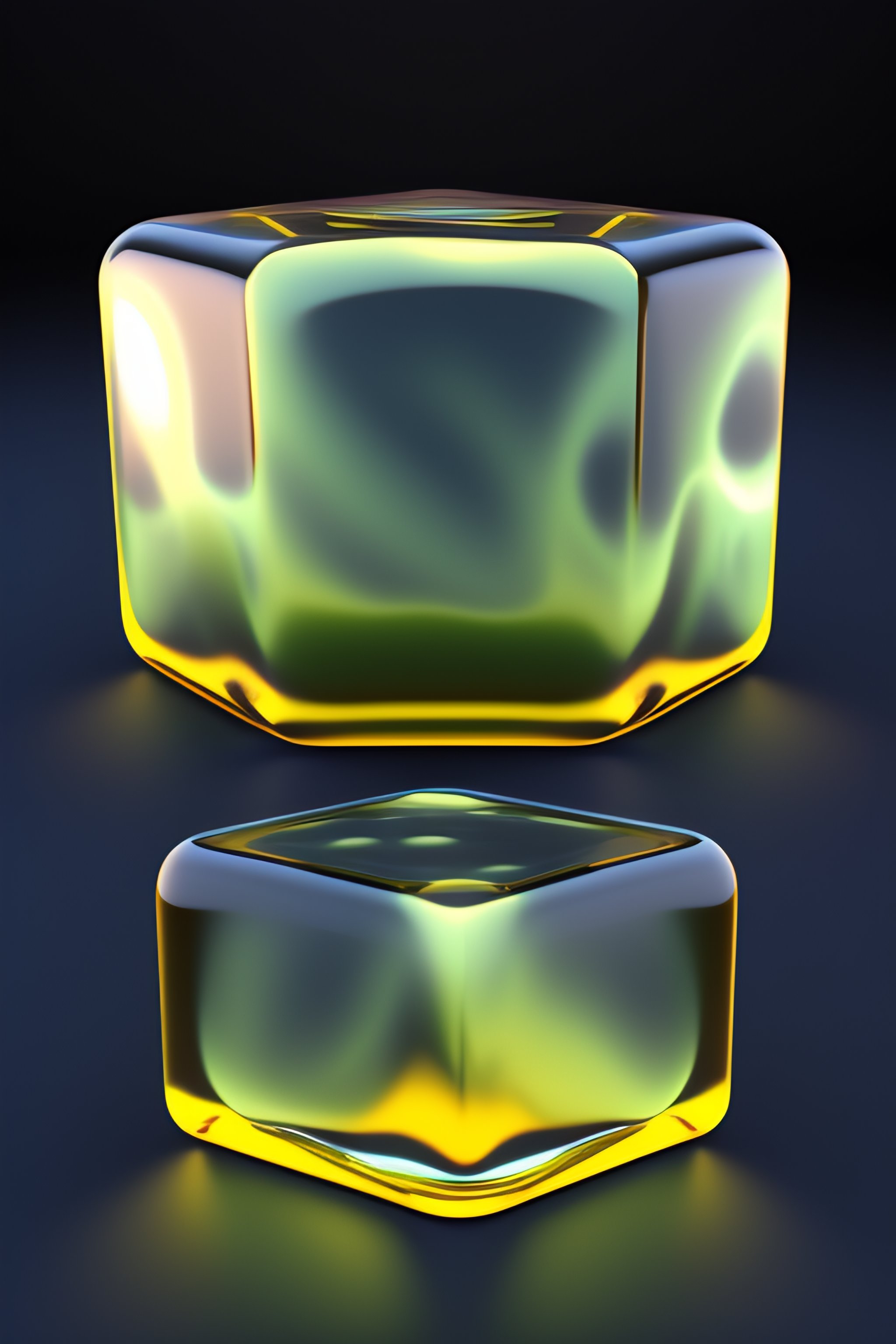 Lexica - Full body 3d render of gelatinous cube
