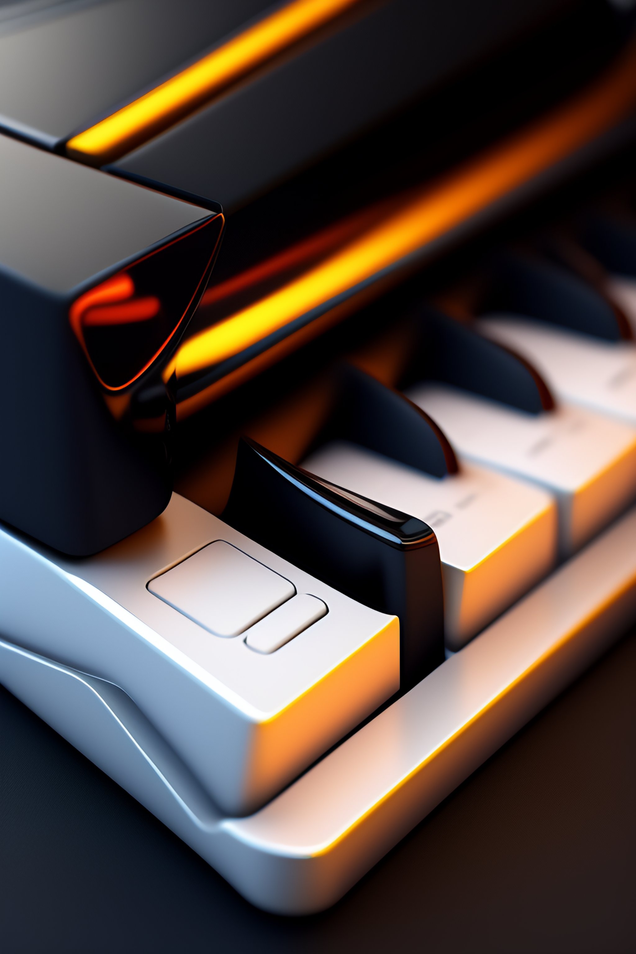 Lexica - Piano keyboard, 3d isometric rendering, ambient occlusion, low ...