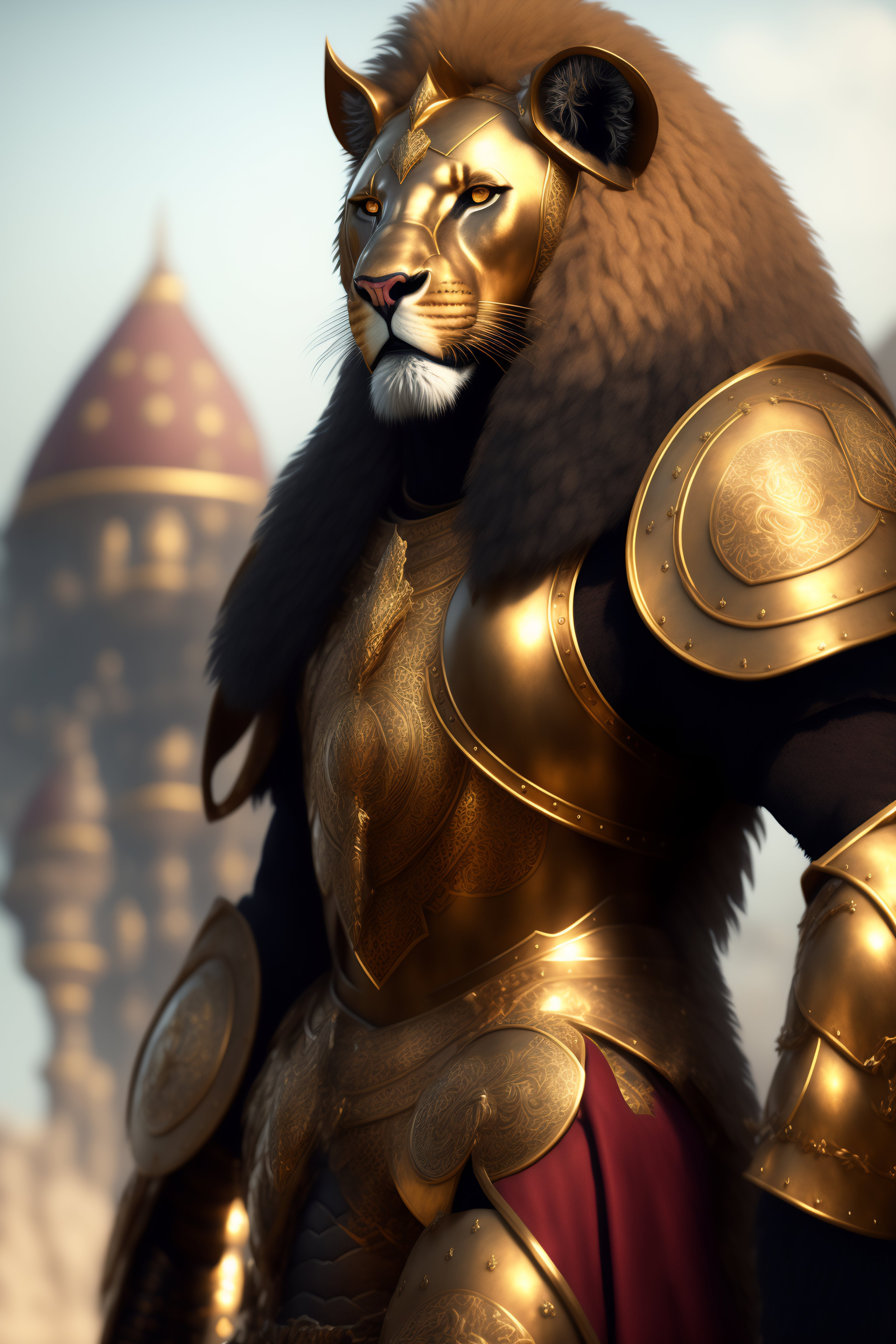 Lexica - High quality photo fullbody of a male anthro LION wearing high ...