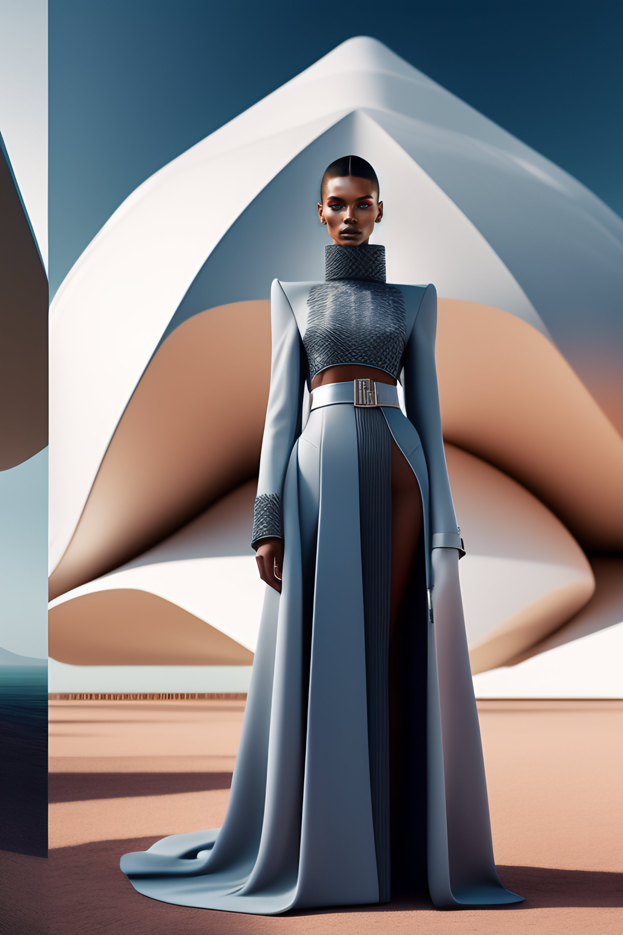 Lexica - Hyperrealistic haute couture fashion model Beautiful Veruschka ...