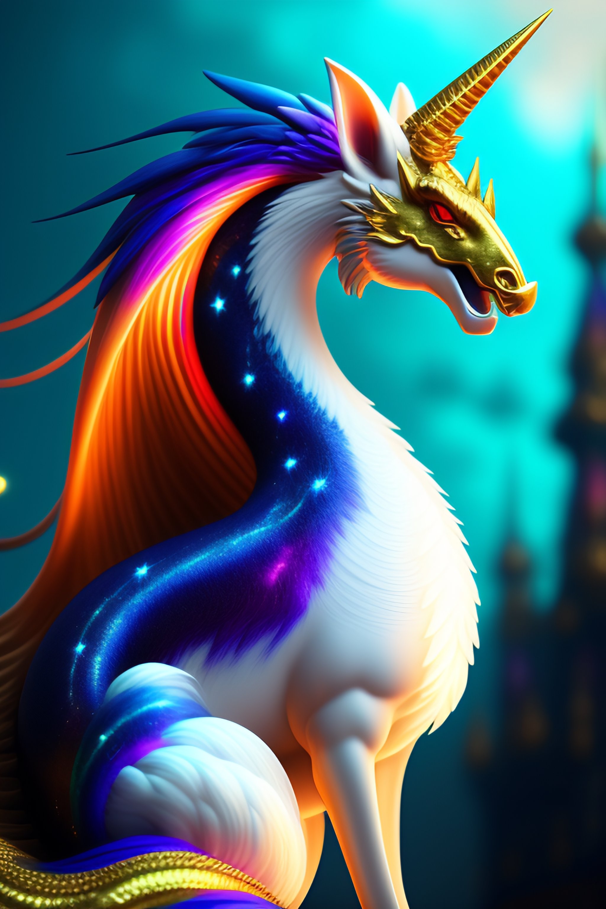 Lexica - Card Celestia Thunder Dragon rare,realistic 4k