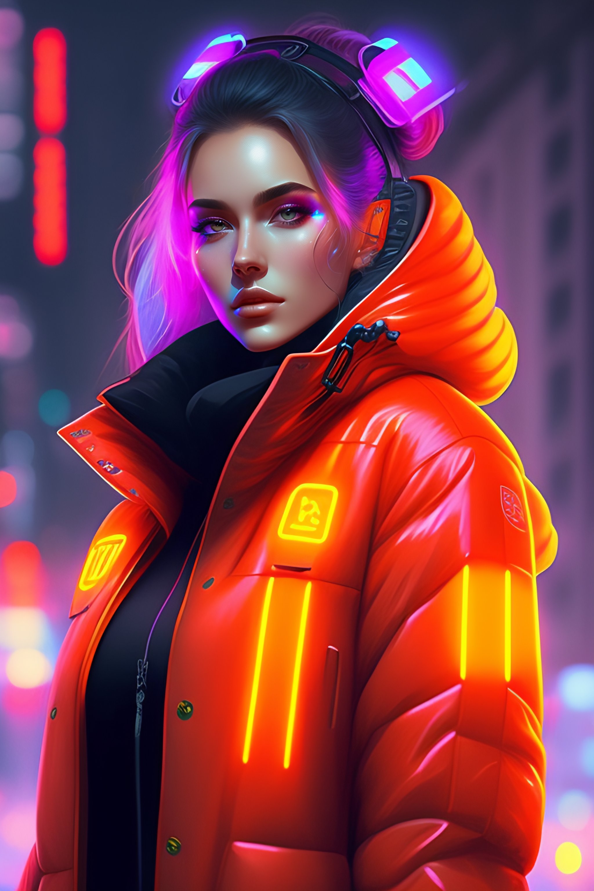 Lexica - URSS, detailed portrait Neon Operator Girl cyberpunk ...