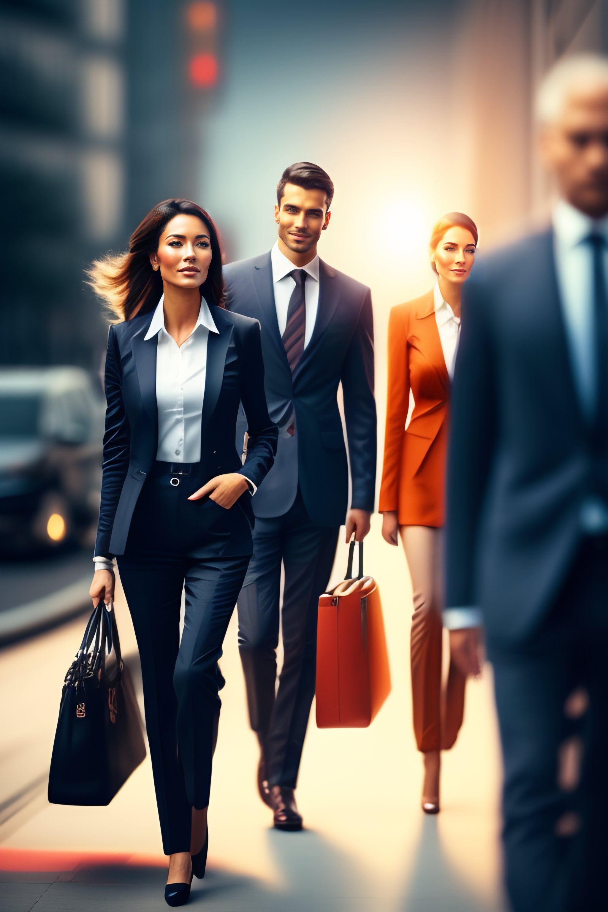 Lexica - Business people going to work city morning