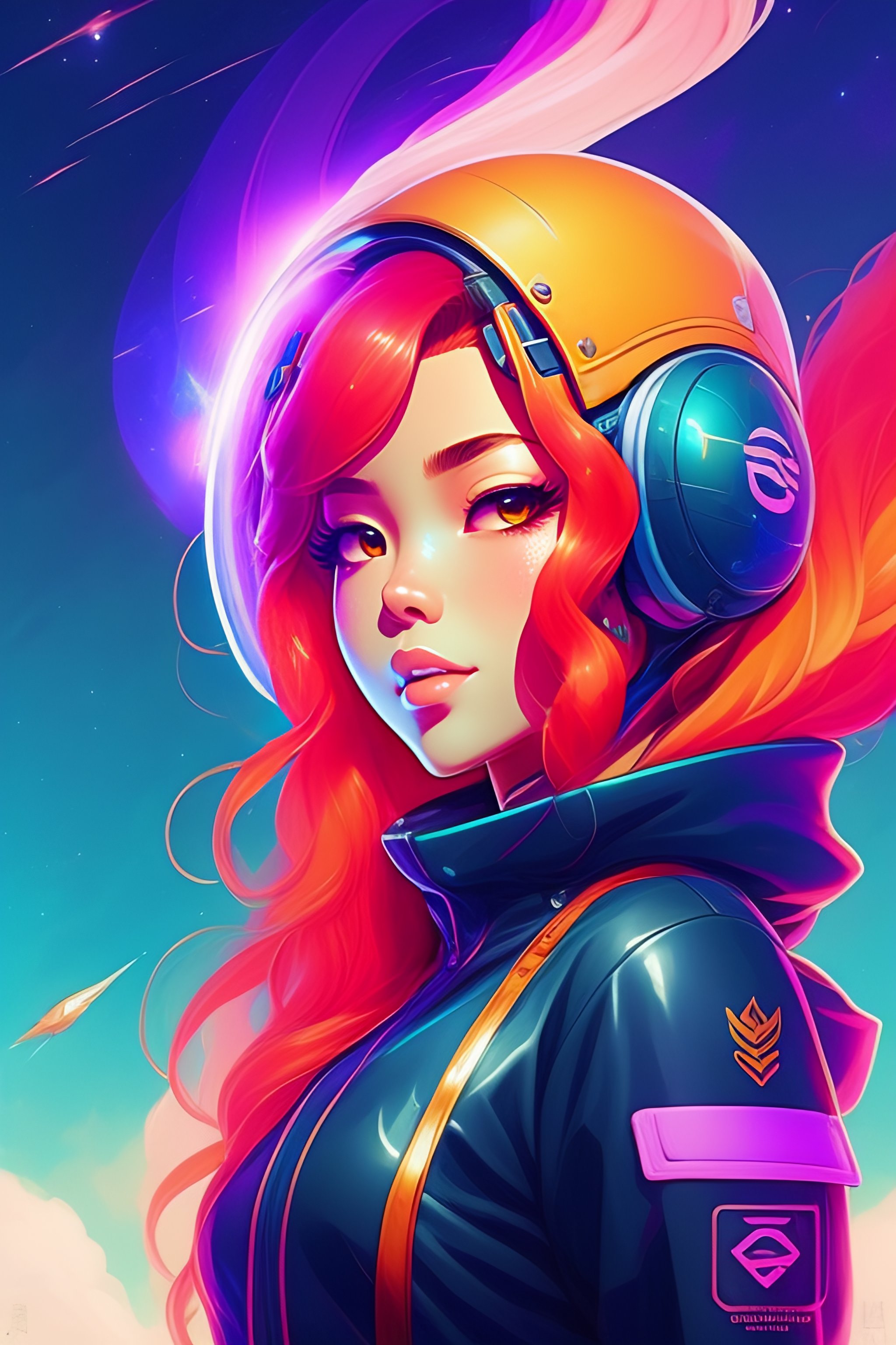 Lexica - Photo of a Zoe from League of Legends in the space, style of ...