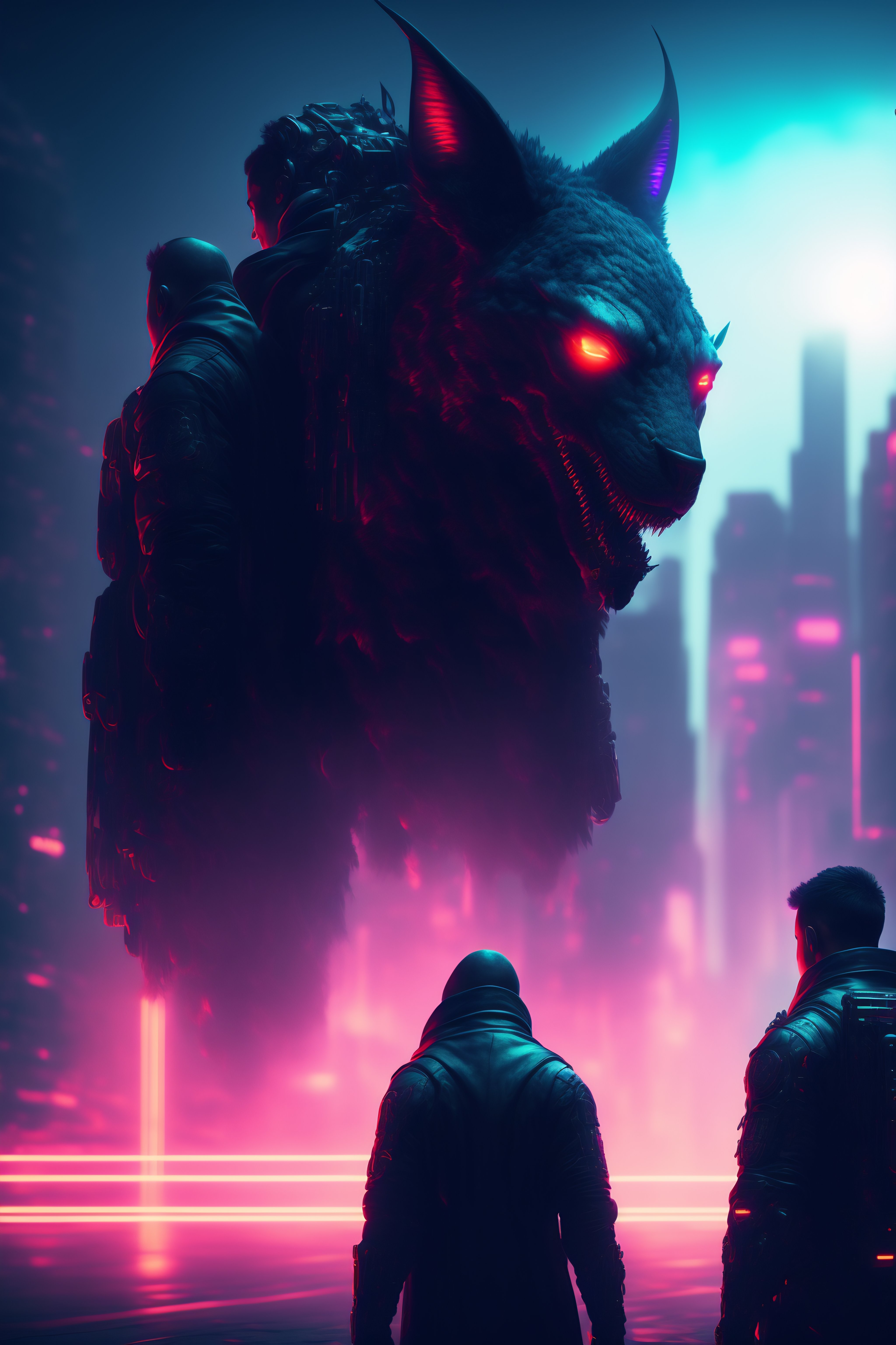 Lexica - Demons in the future, cyberpunk,4K,monster,tech