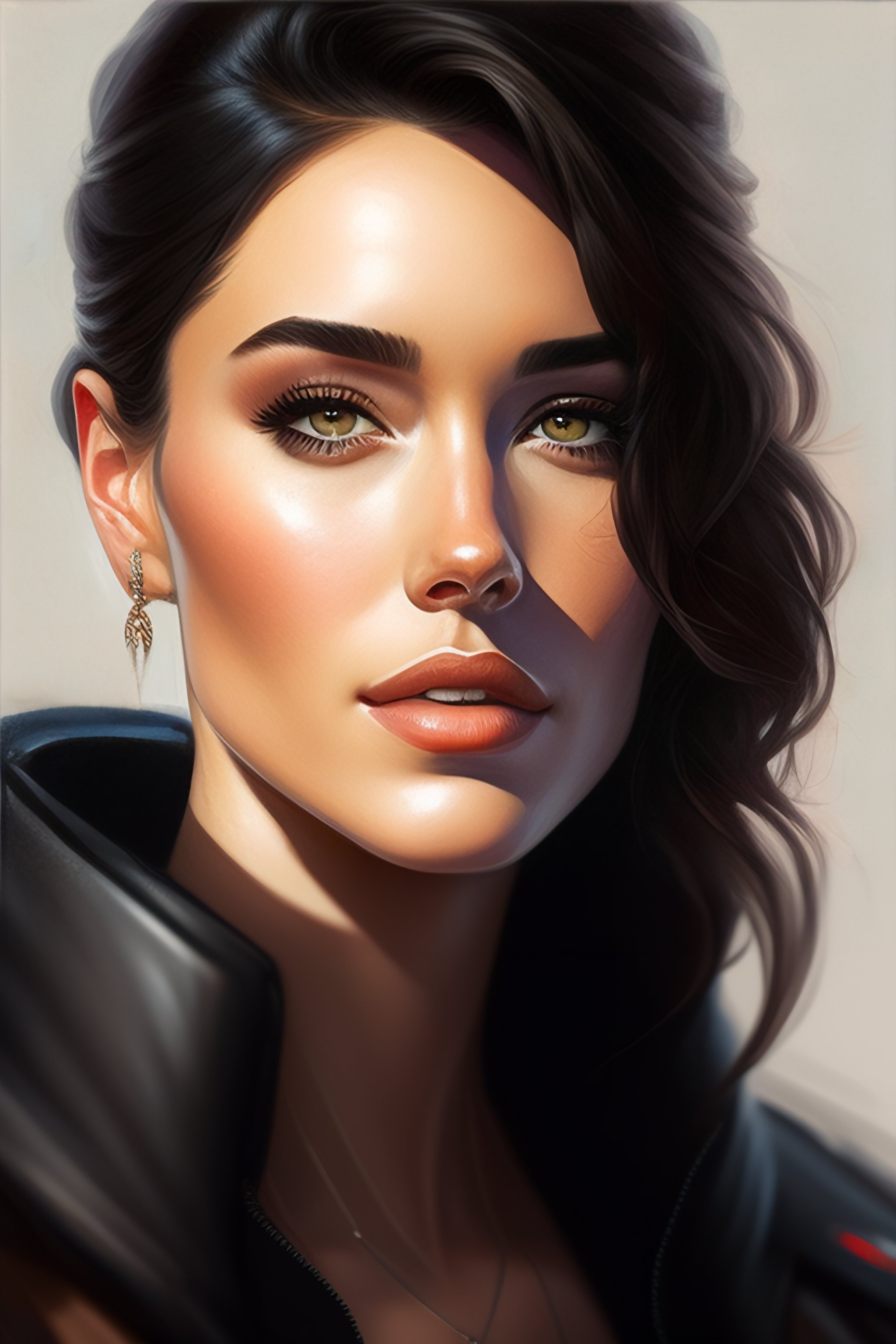 Lexica - Megan Boone, portrait, highly detailed, headshot, digital ...